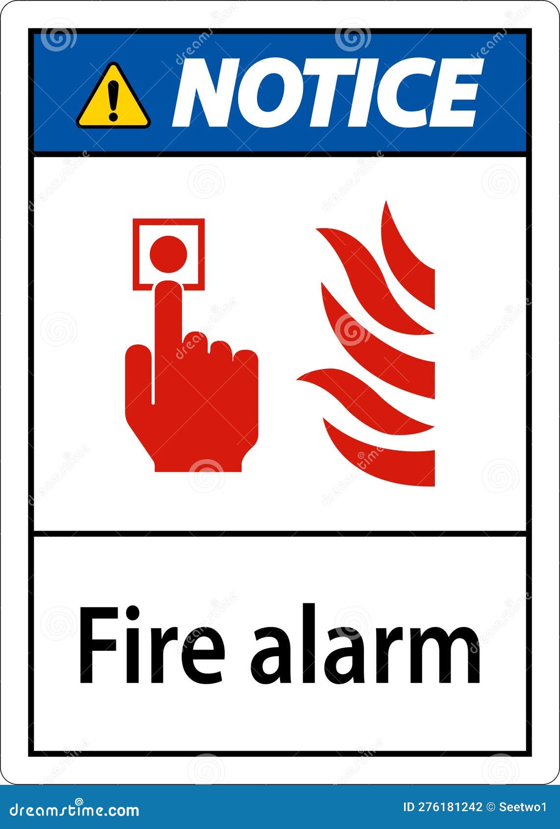 Notice Fire Door Do Not Block Symbol Sign ,Vector Illustration, Isolate ...