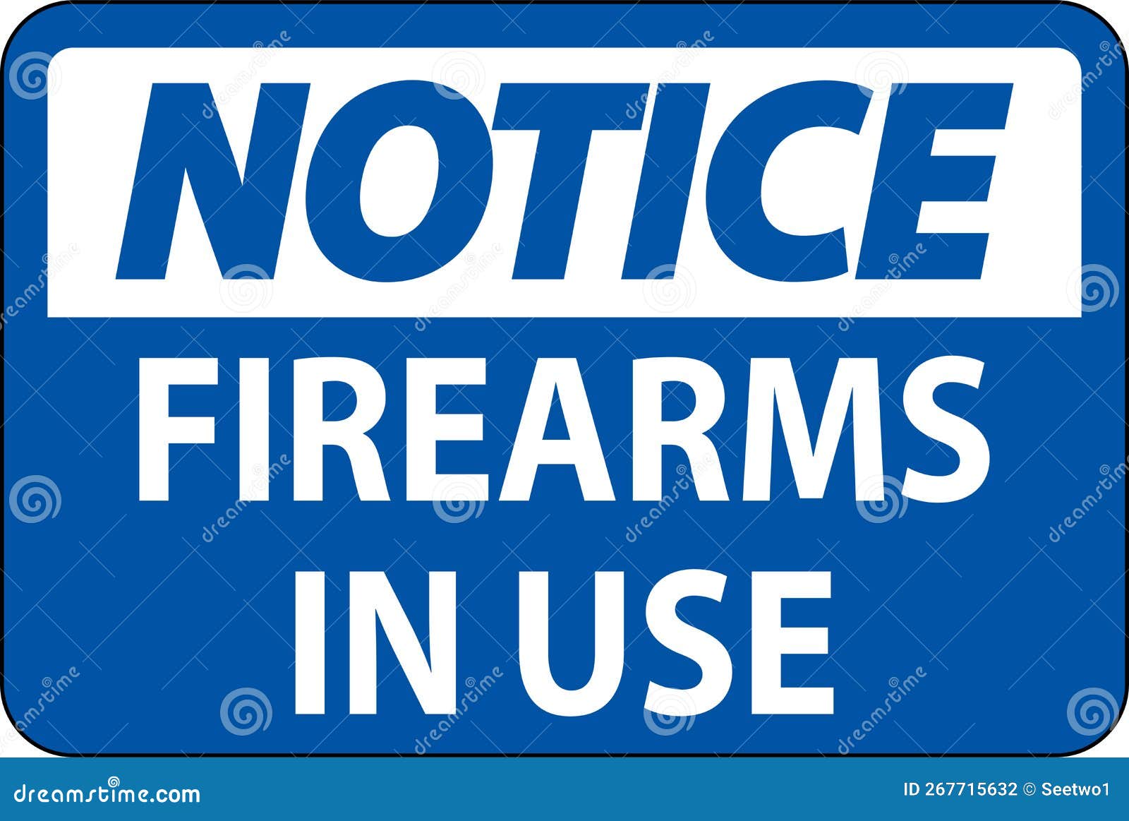 Notice Firearms Allowed Sign Firearms in Use Stock Vector ...