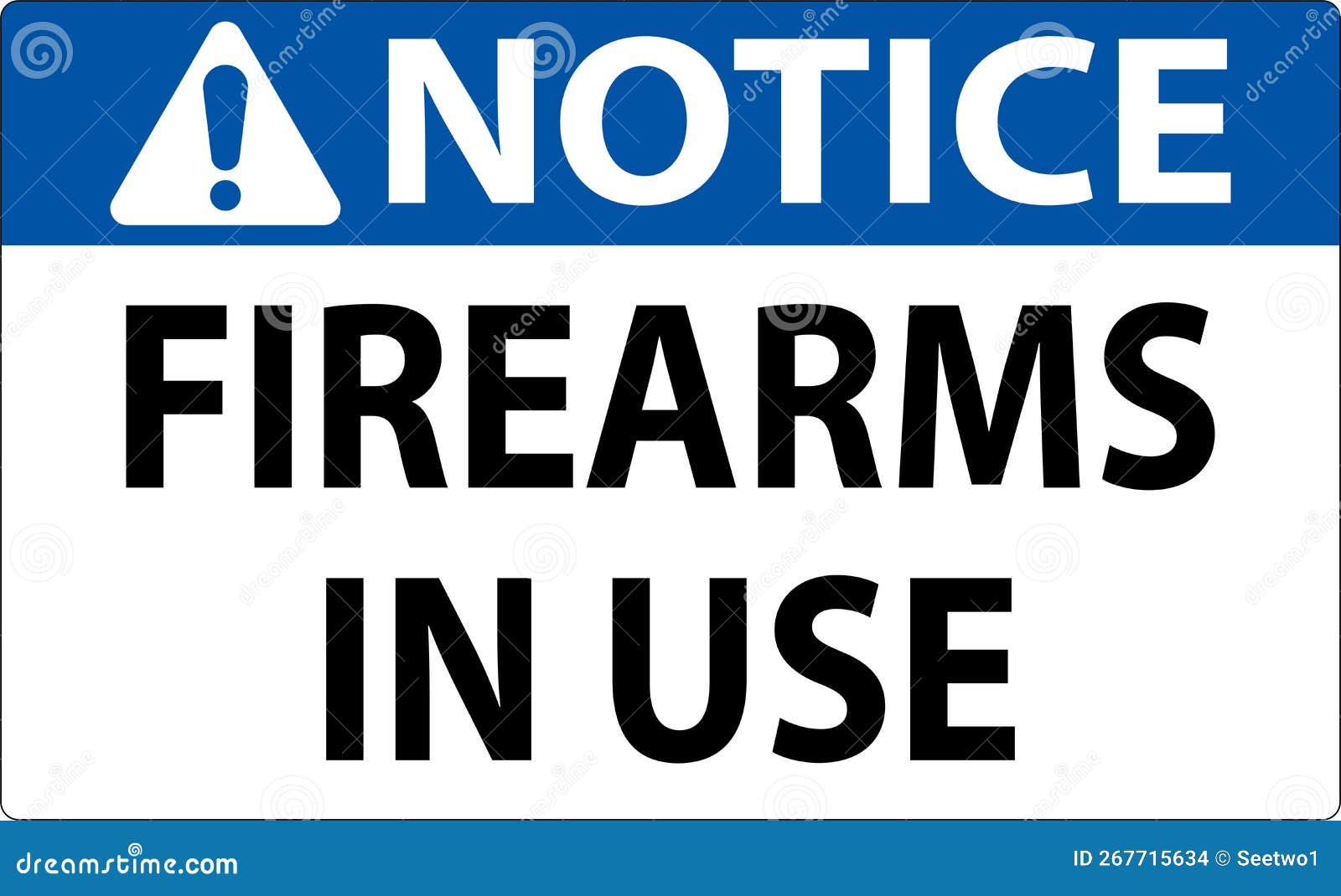 Notice Firearms Allowed Sign Firearms in Use Stock Vector ...