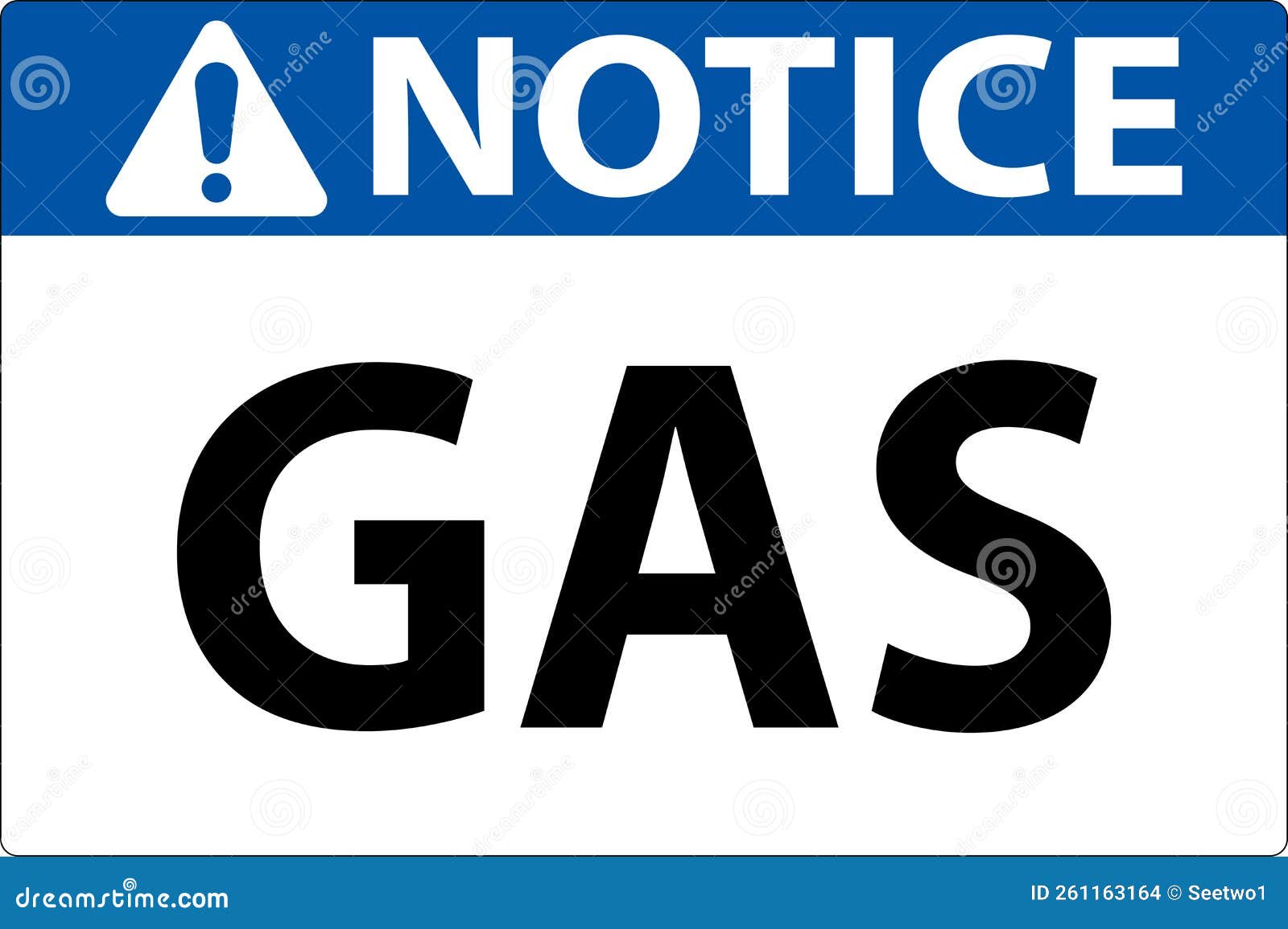 Notice Flammable Sign GAS on White Background Stock Vector ...