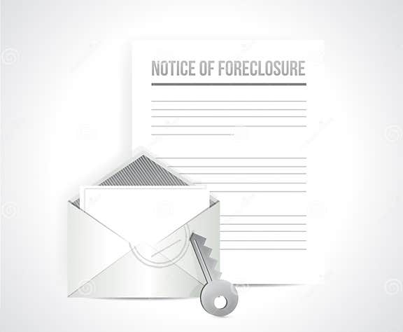Notice of Foreclosure Letter and Envelope. Stock Illustration ...