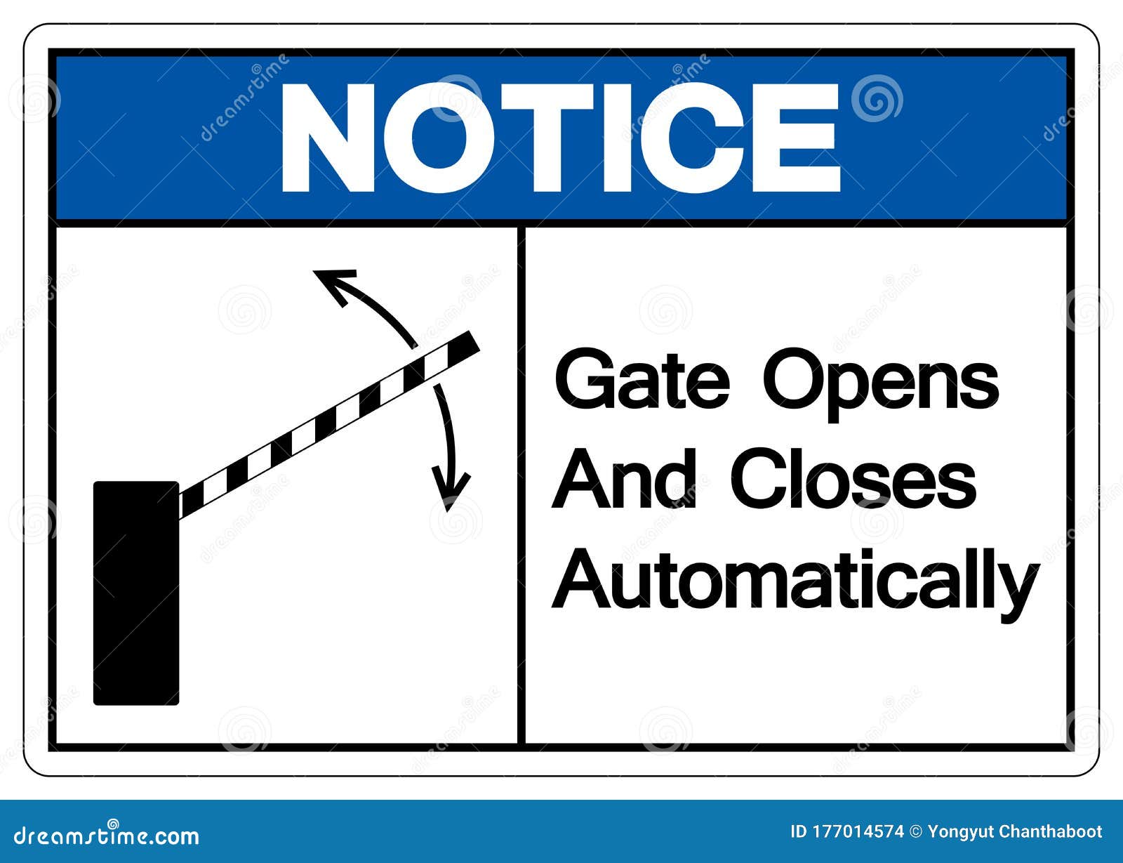 Notice This Gate Must Be Kept Locked Symbol Sign,Vector Illustration ...
