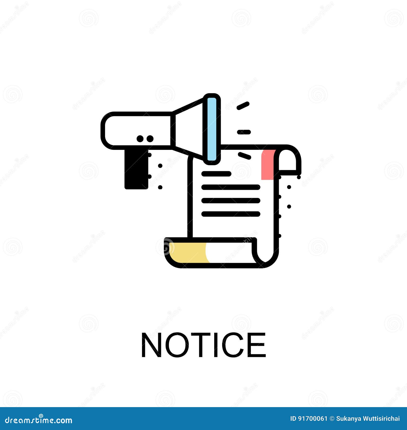Notice Graphic Icon.Vector Illustration. Stock Illustration ...