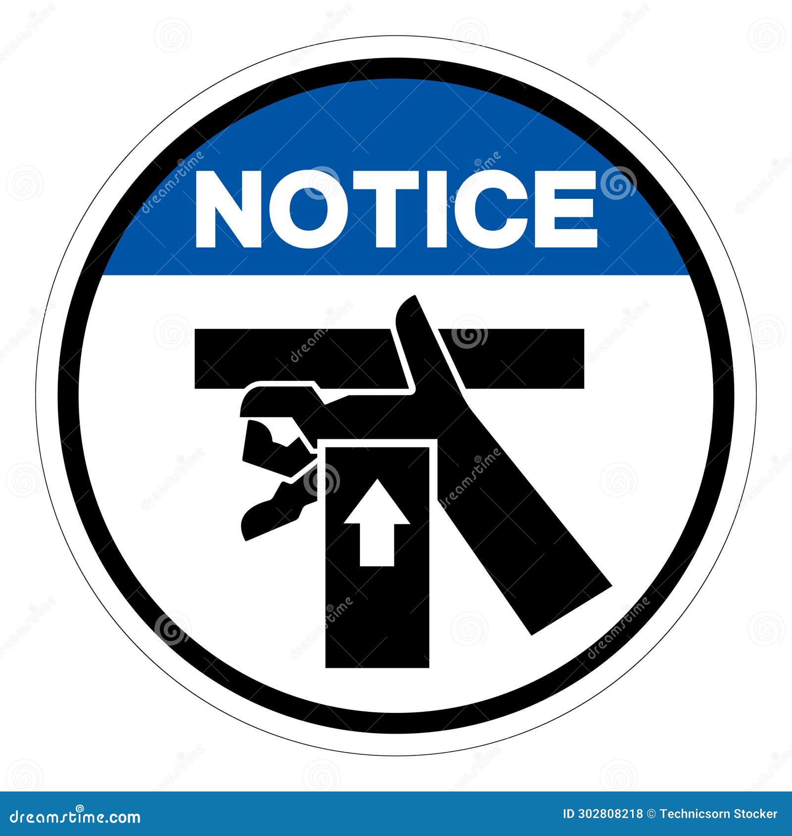 Notice Hand Crush Force from Below Symbol Sign, Vector Illustration ...