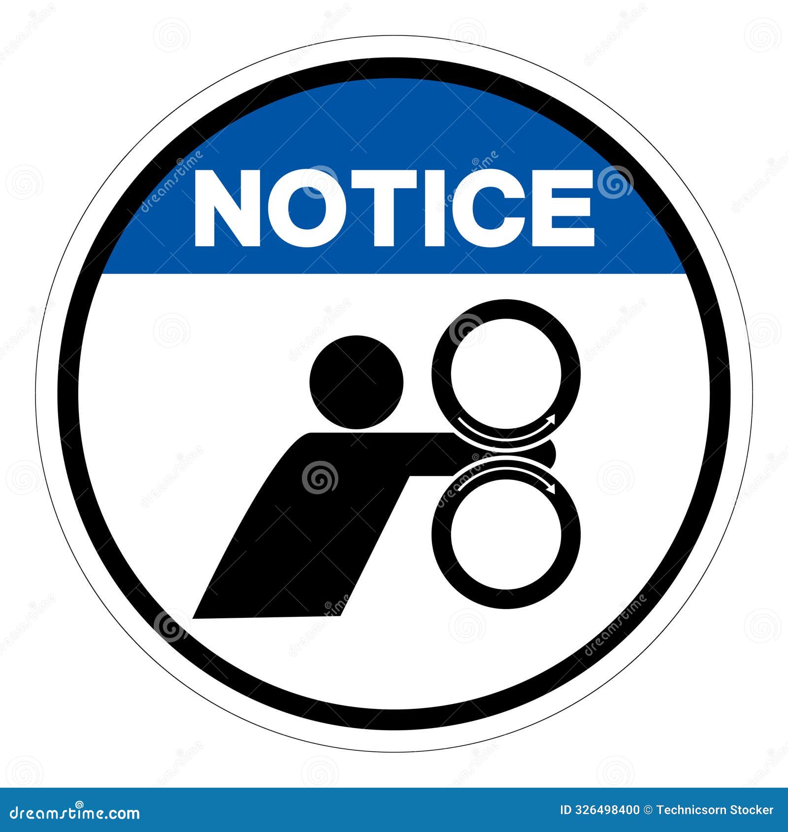 Notice Hand Entanglement Rollers Black Icon ,Vector Illustration ...
