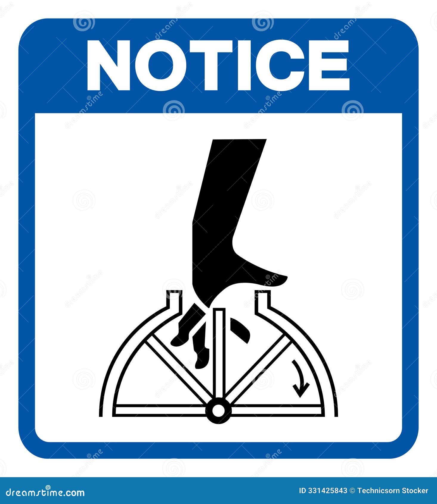 Notice Hand Entanglement Rotating Symbol Sign, Vector Illustration ...
