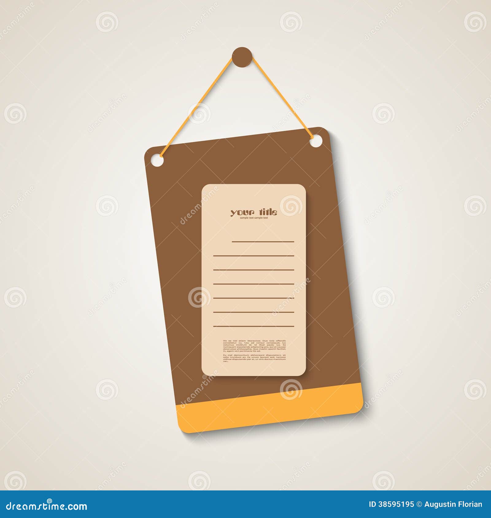 Notice hanging sign stock vector. Illustration of internet - 38595195