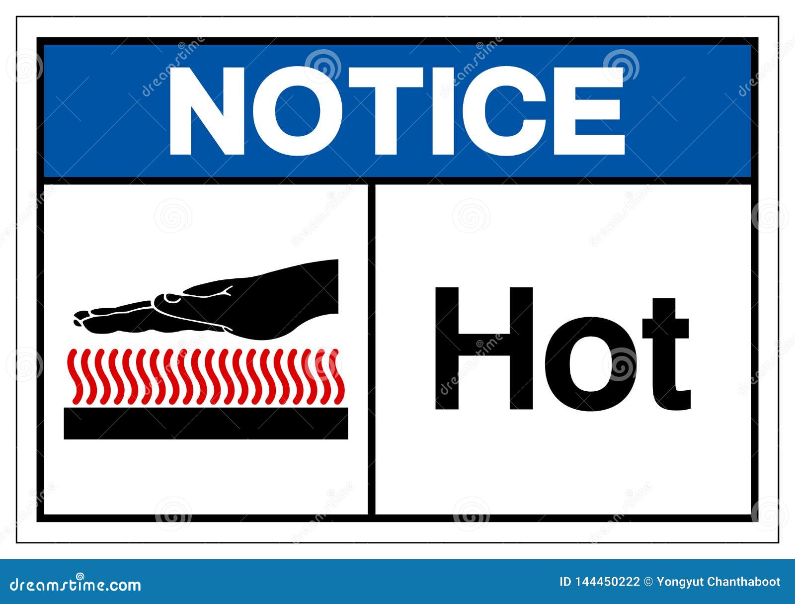 Notice Hot Symbol Sign, Vector Illustration, Isolate on White ...