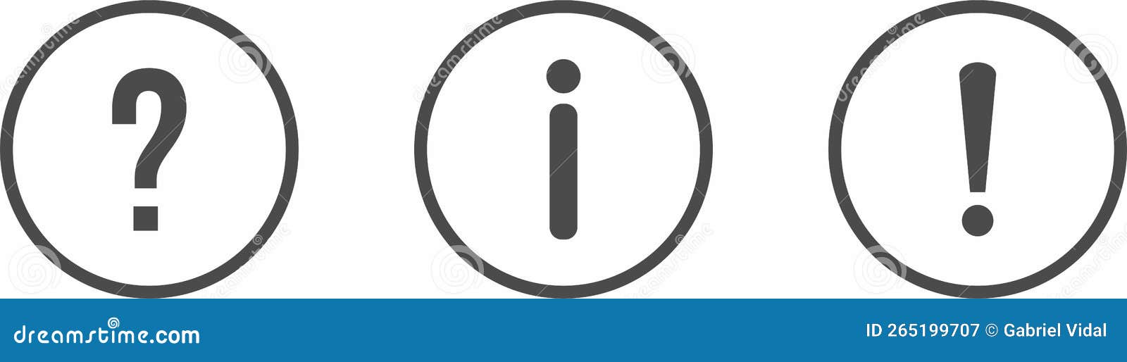 Notice Icon Set. Alert Icon Set. Question Mark, Information ...