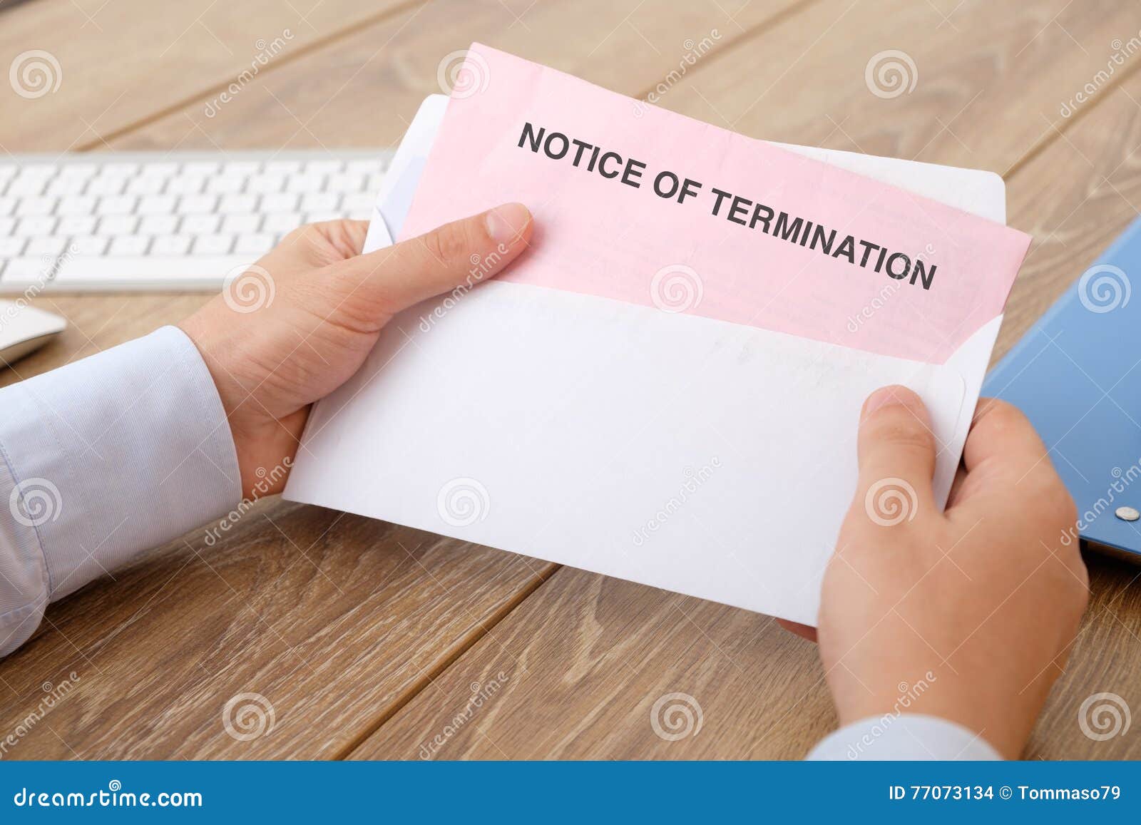Notice of job termination stock photo. Image of pink - 77073134