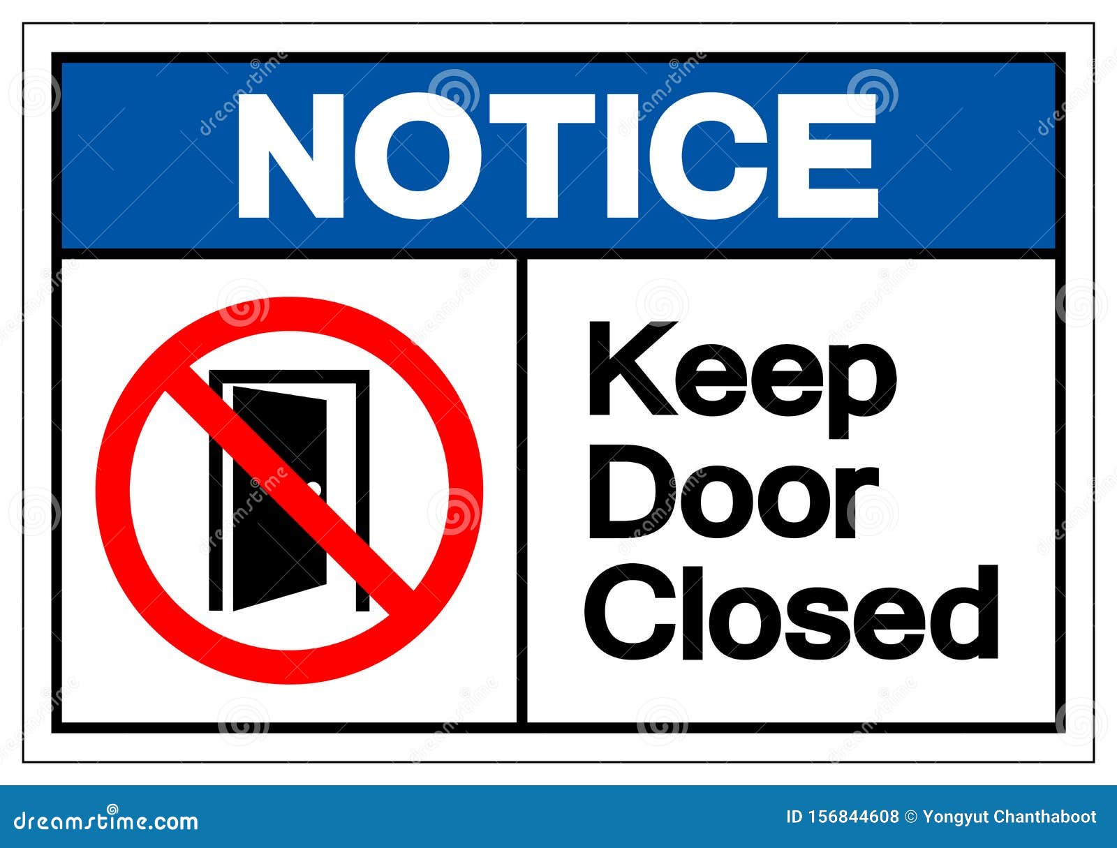 Notice Keep Out No Access Symbol Sign, Vector Illustration, Isolate On ...