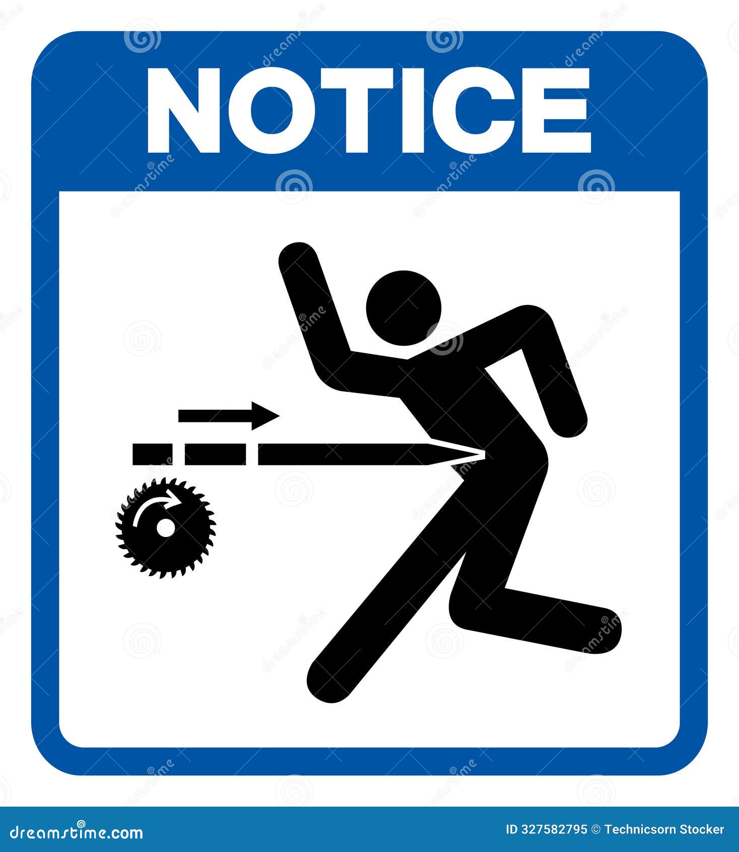 Danger Kickback Hazard Do Not Touch And Do Not Remove Guard Symbol Sign ...