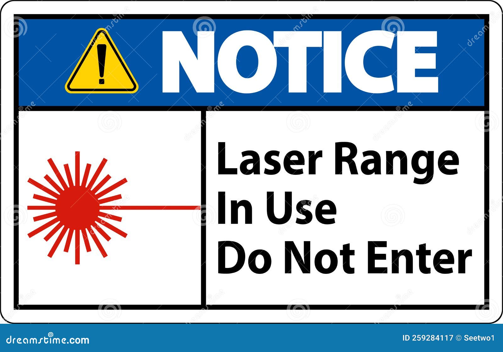 Notice Laser Radiation When Open Symbol Sign, Vector Illustration ...