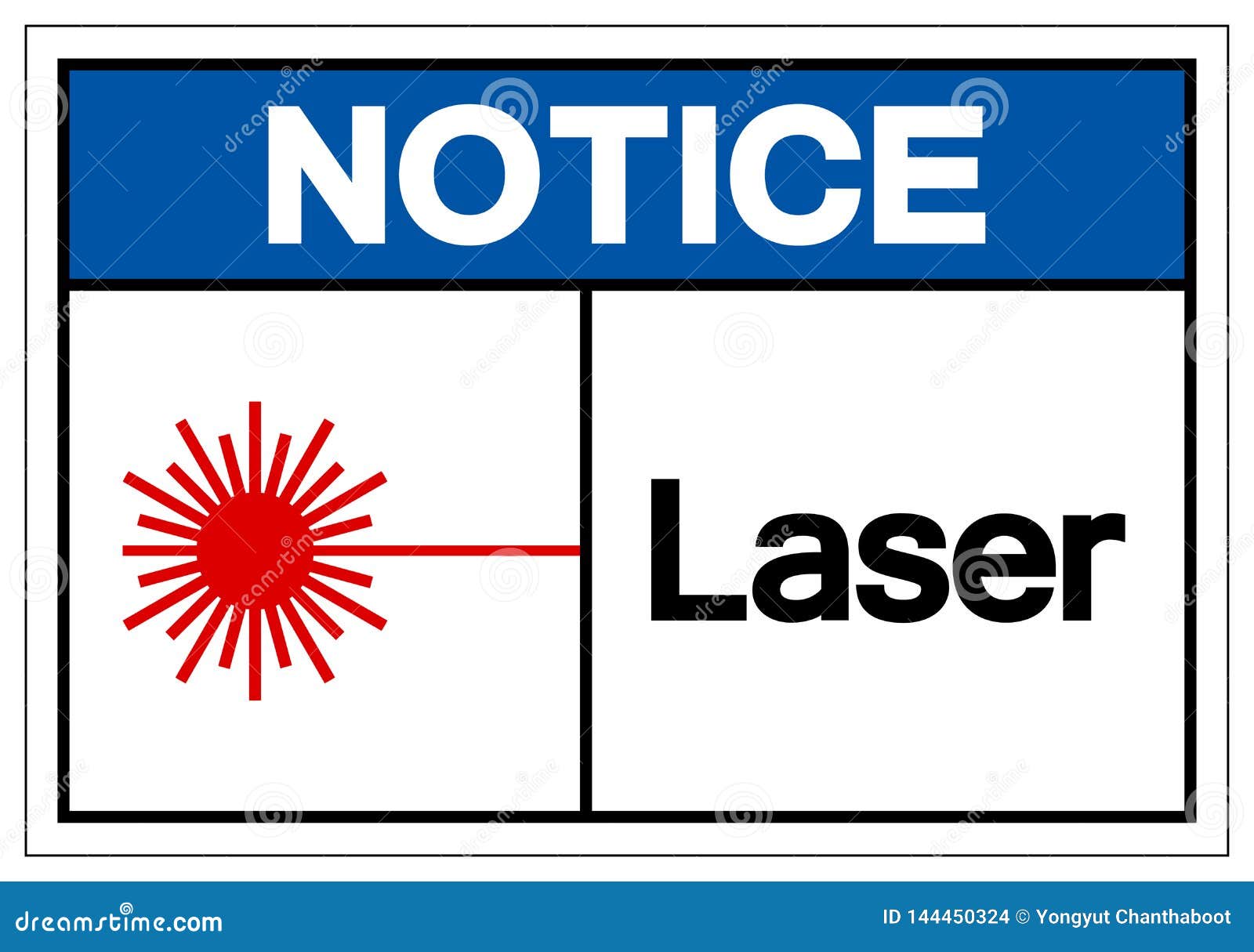 Notice Laser Radiation When Open Symbol Sign, Vector Illustration ...
