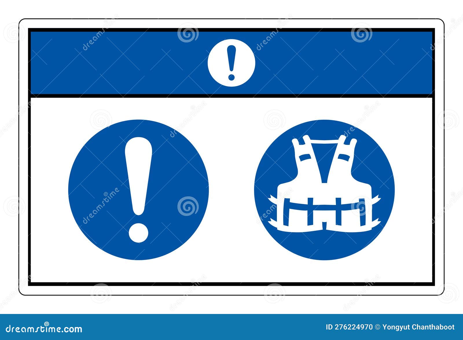 Notice Life Jacket Symbol Sign, Vector Illustration, Isolate on White ...