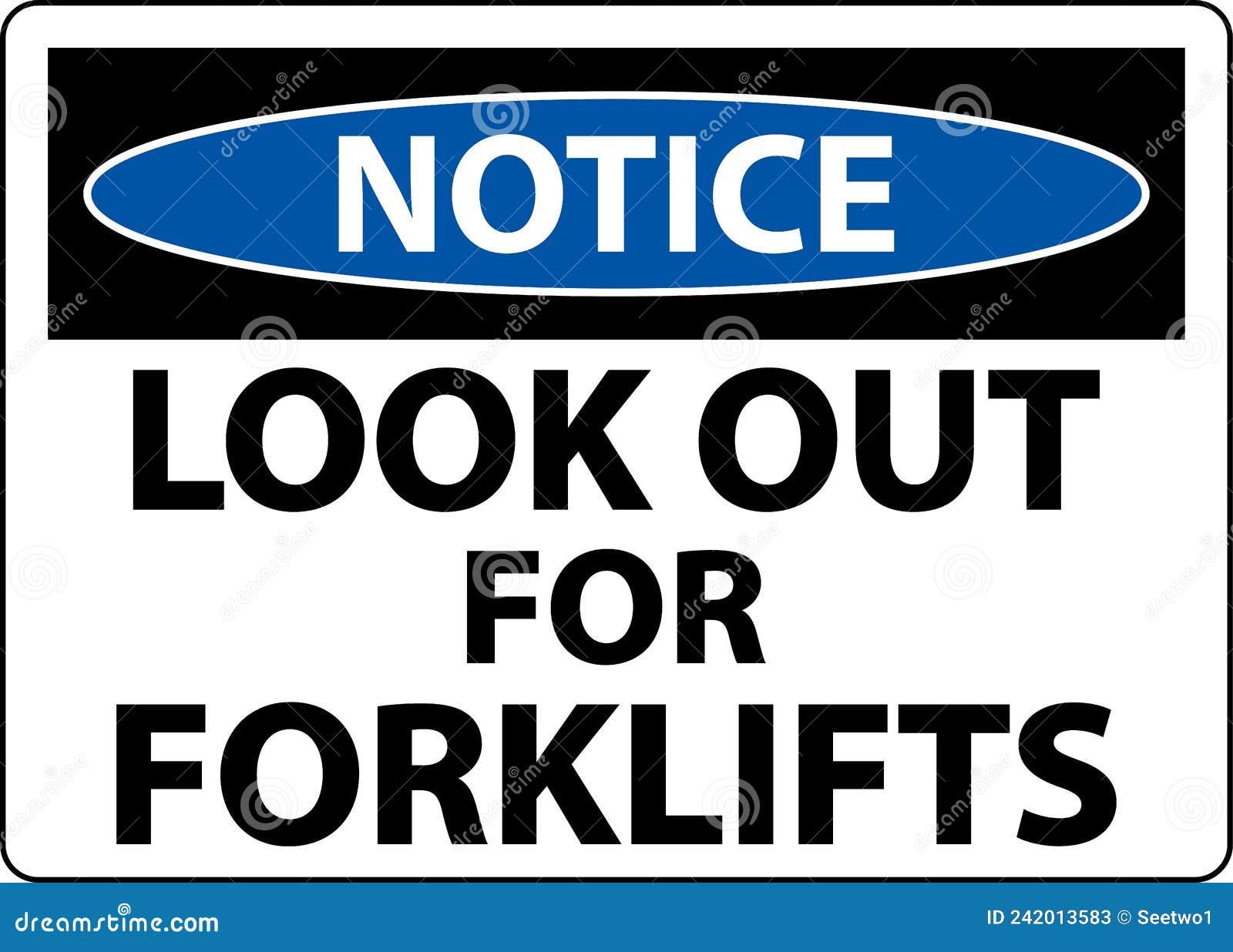 Notice Look Out For Overhead Loads Symbol Sign, Vector Illustration ...