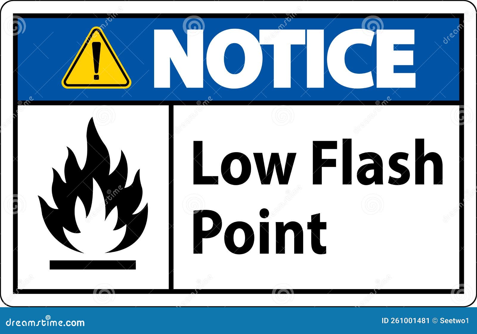 Notice Low Flash Sign on White Background Stock Vector - Illustration ...
