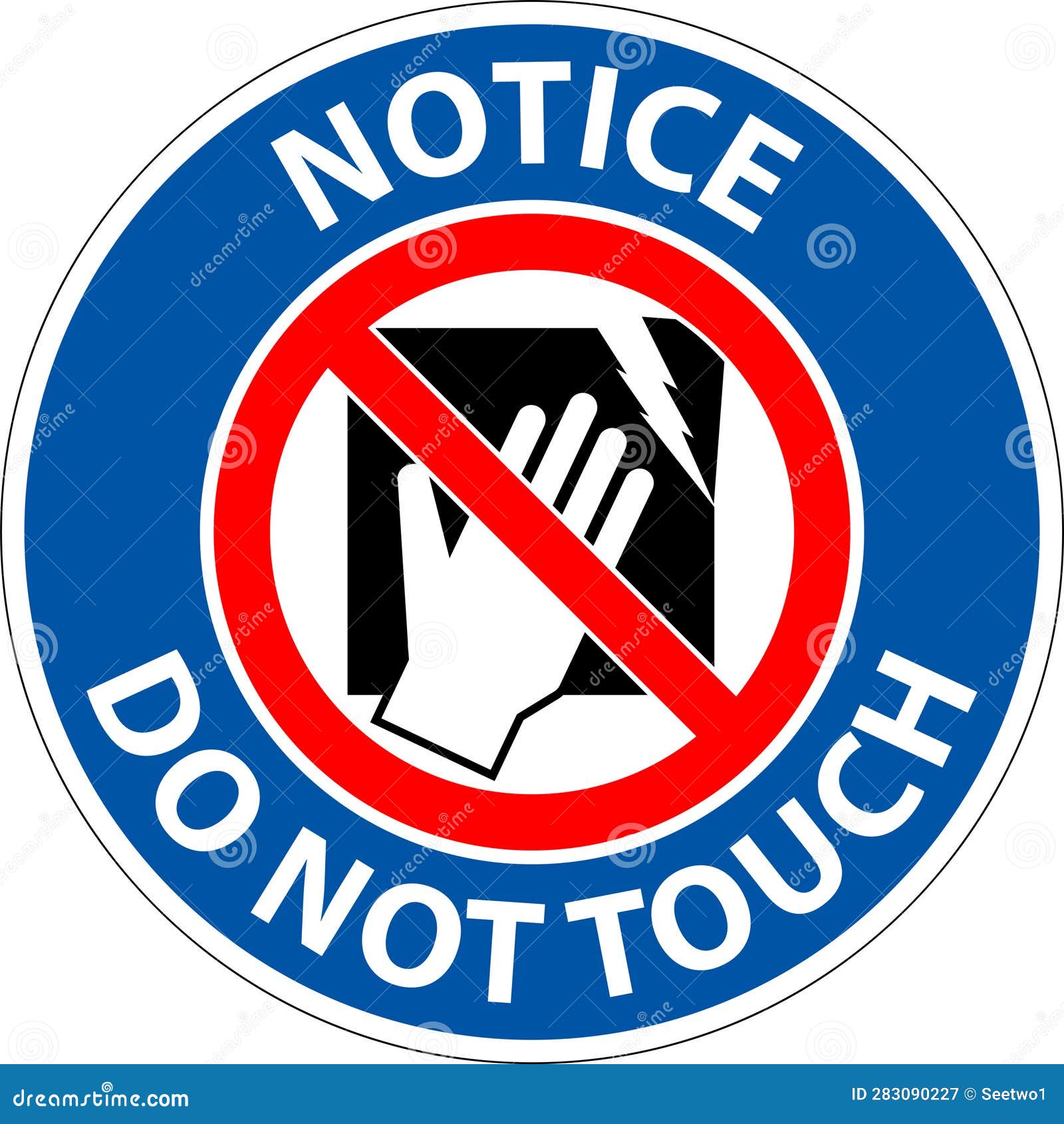 Notice Machine Sign Fragile Equipment, Do Not Touch Stock Vector ...
