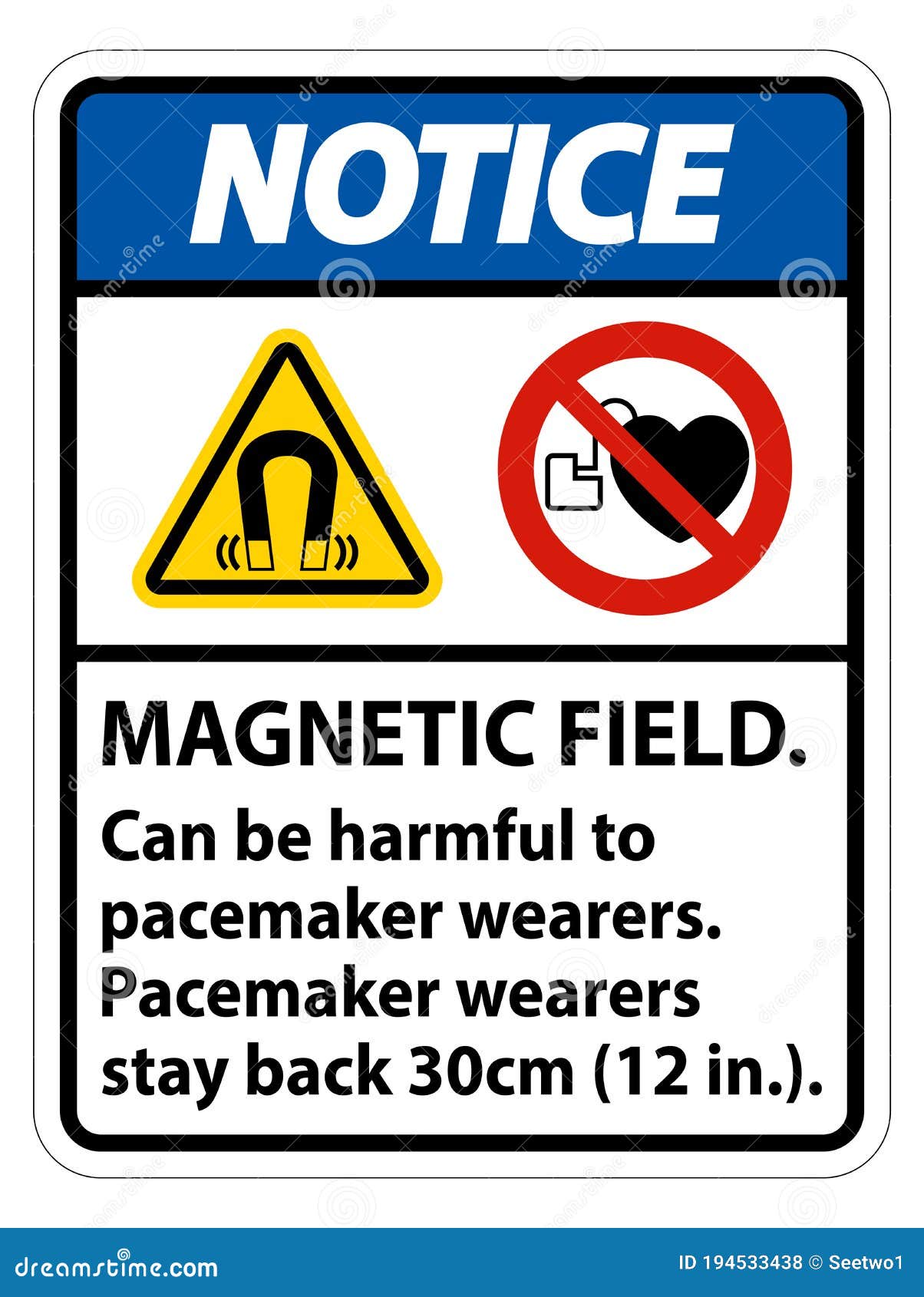 Pacemaker Wearers Symbol Sign,Vector Illustration, Isolated On White ...