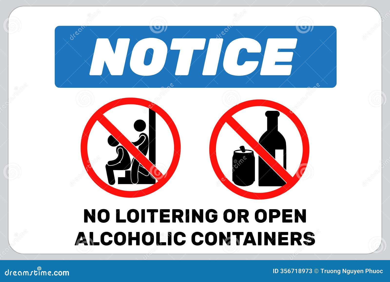 No Loitering Sign. Person With Orbit Vector Symbol. Public Restriction ...