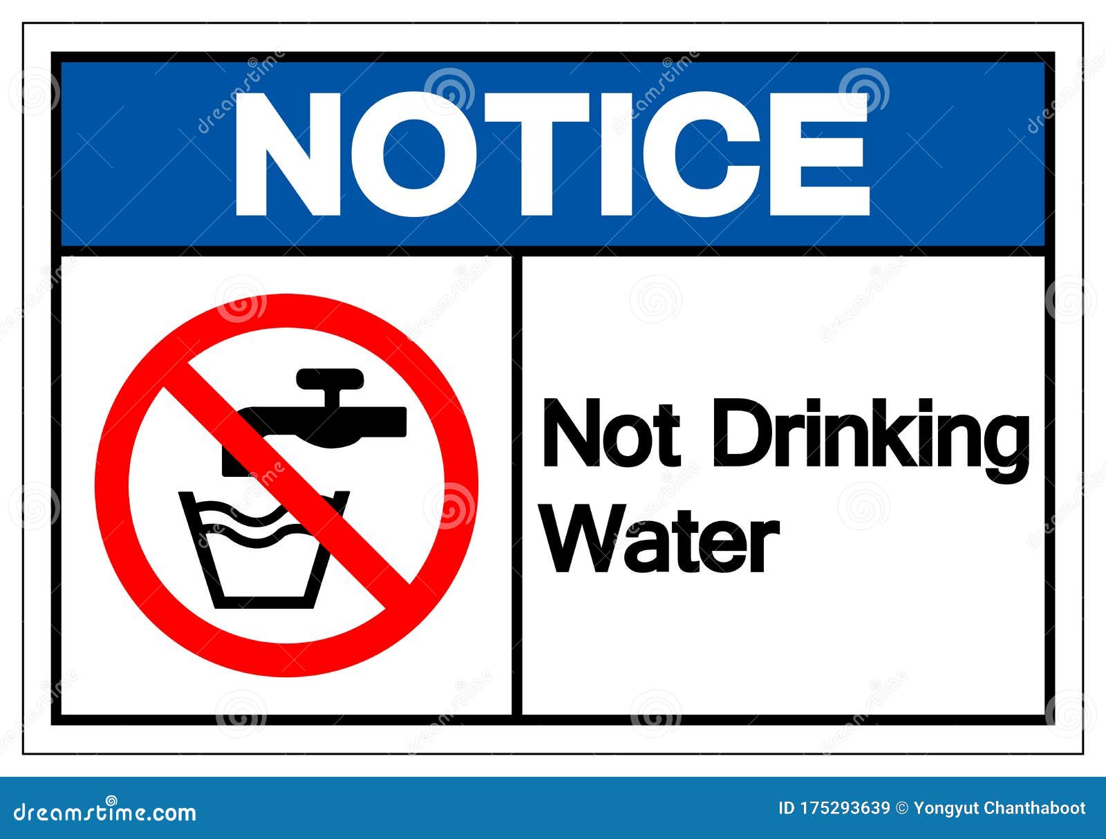 Notice Not Drinking Water Symbol Sign, Vector Illustration, Isolate on ...