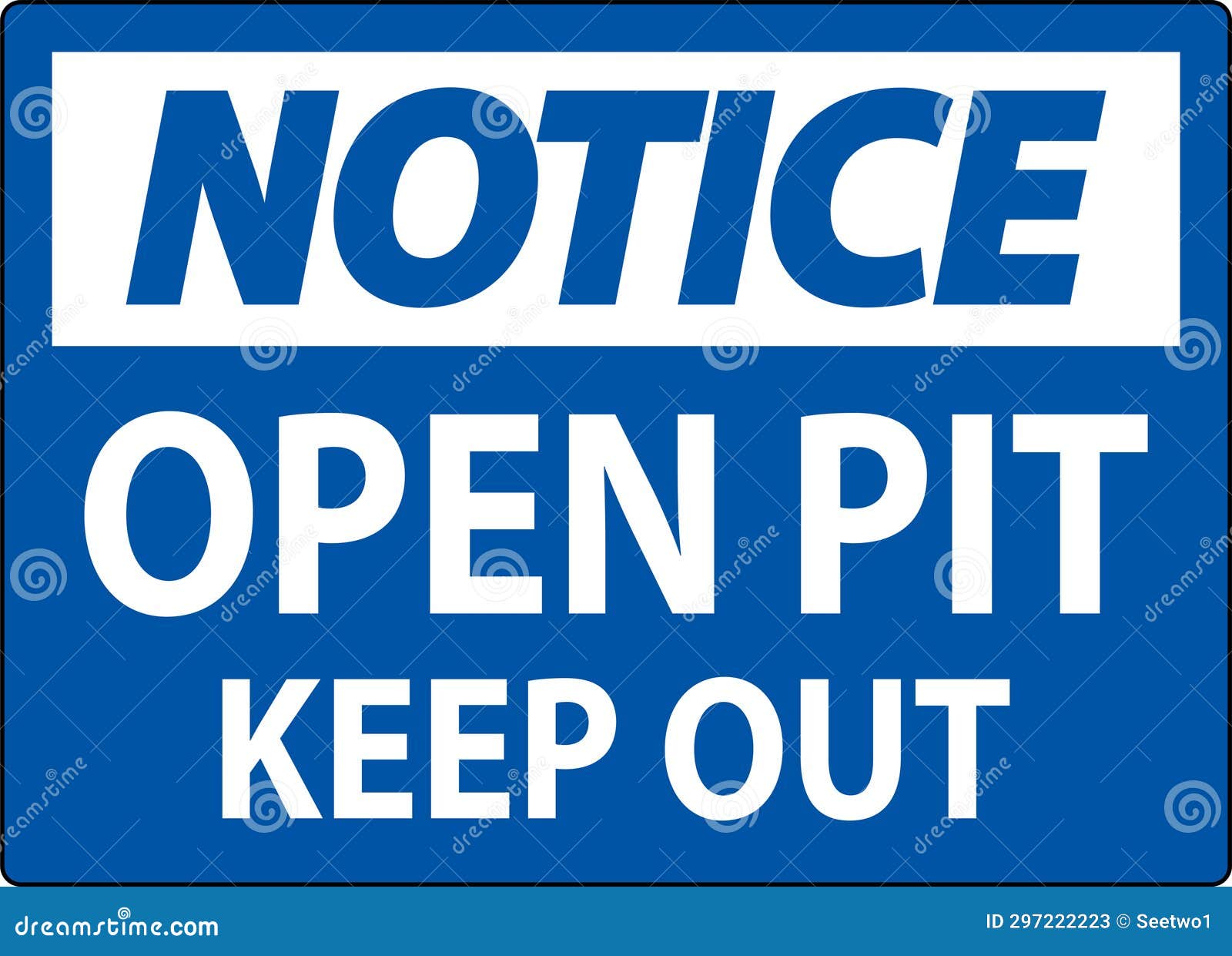 Notice Open Pit Symbol Sign, Vector Illustration, Isolate On White ...