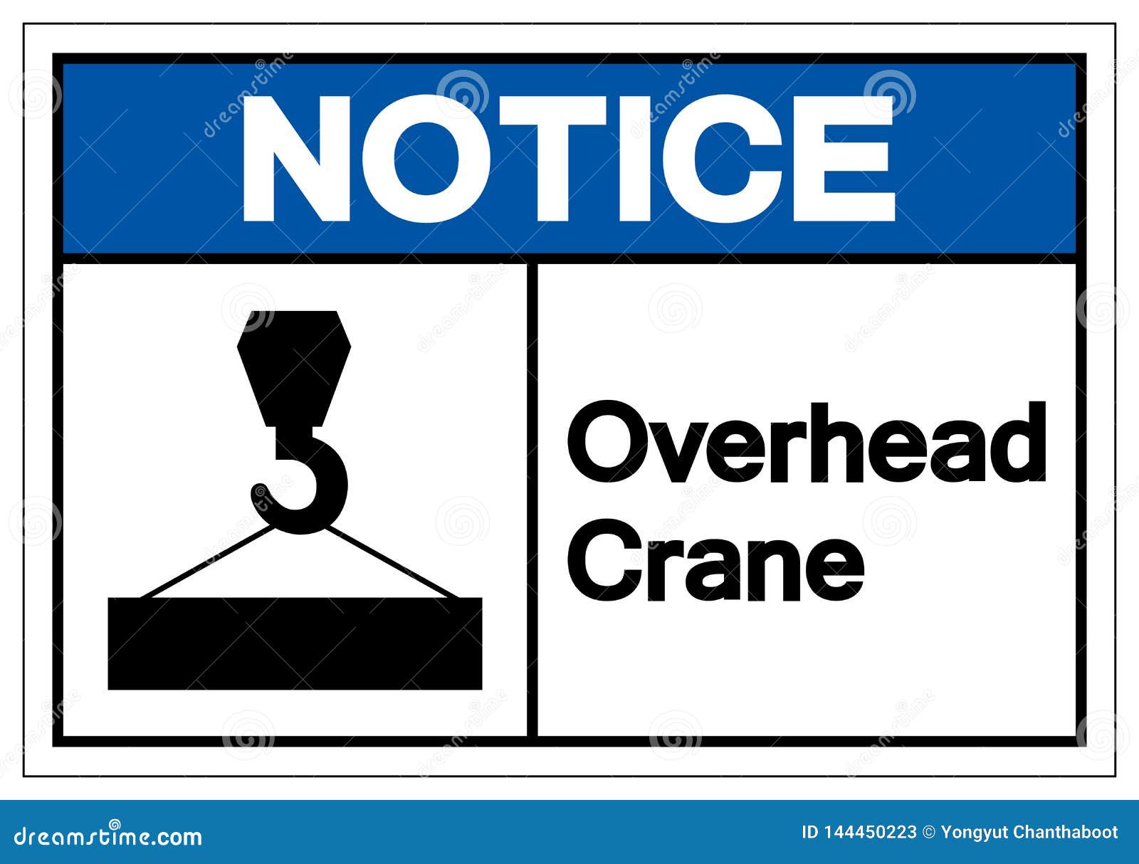 Notice Overhead Cables Symbol Sign ,Vector Illustration, Isolate On ...