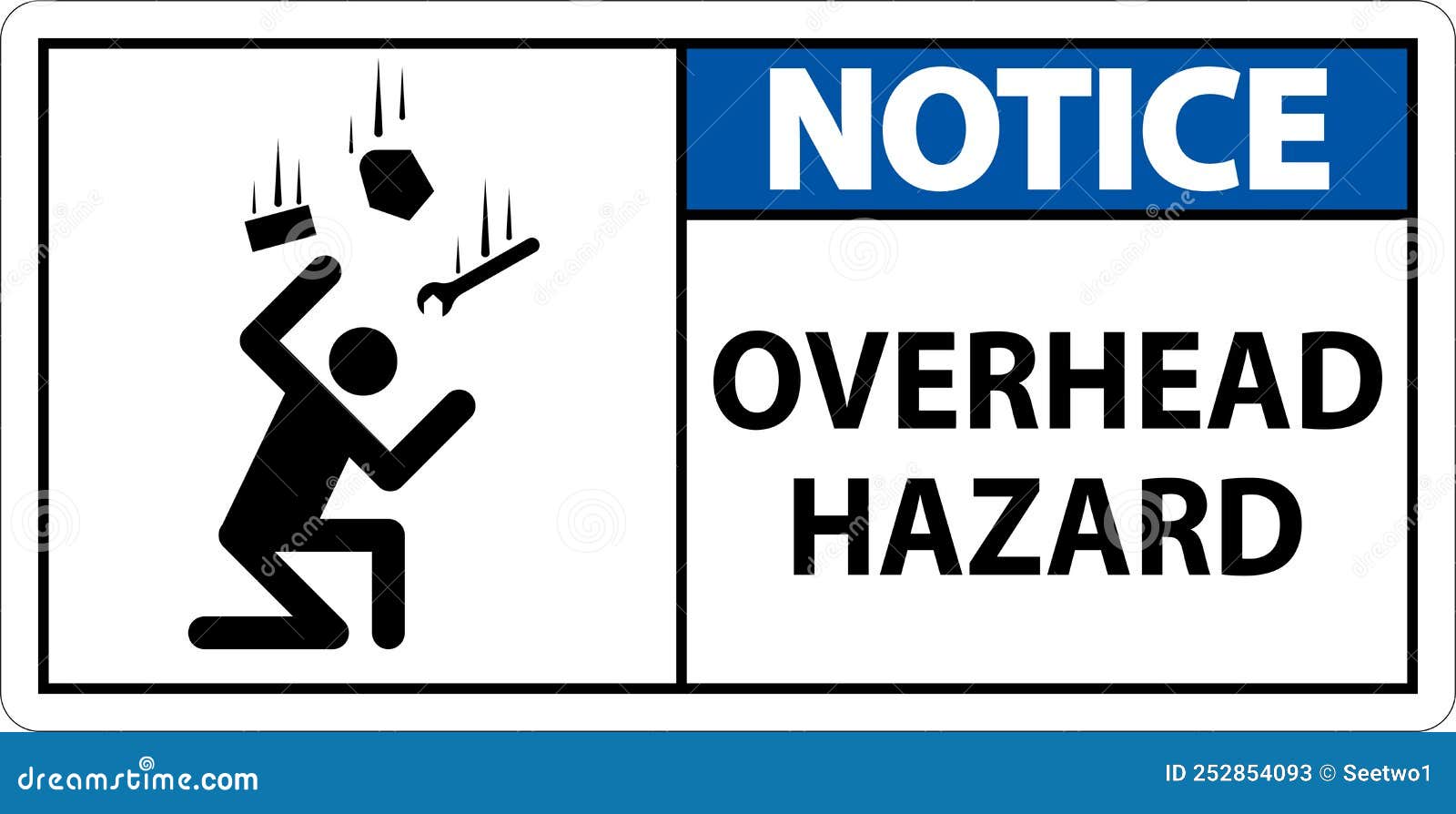 Notice Overhead Cables Symbol Sign ,Vector Illustration, Isolate On ...