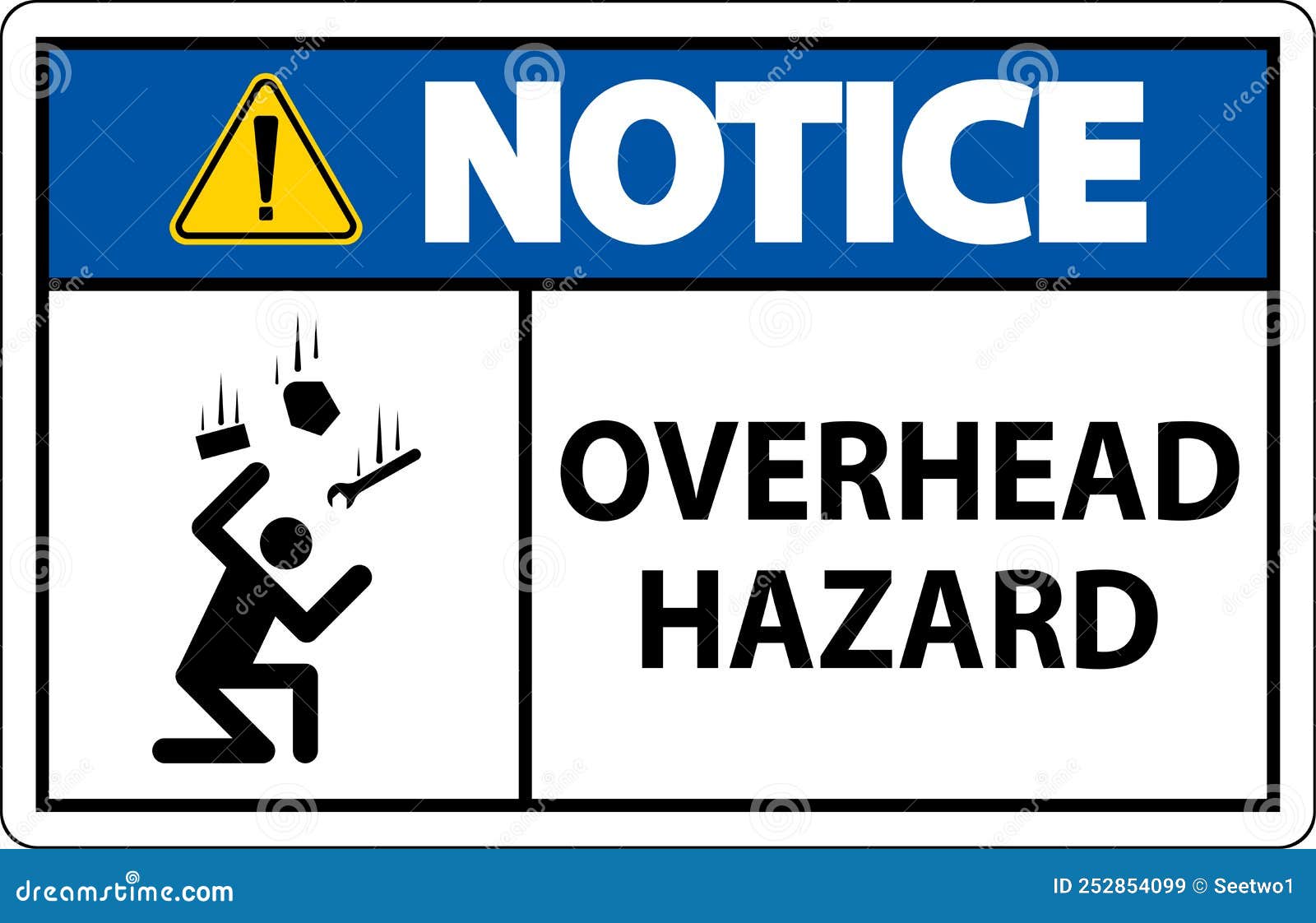 Notice Overhead Cables Symbol Sign ,Vector Illustration, Isolate On ...
