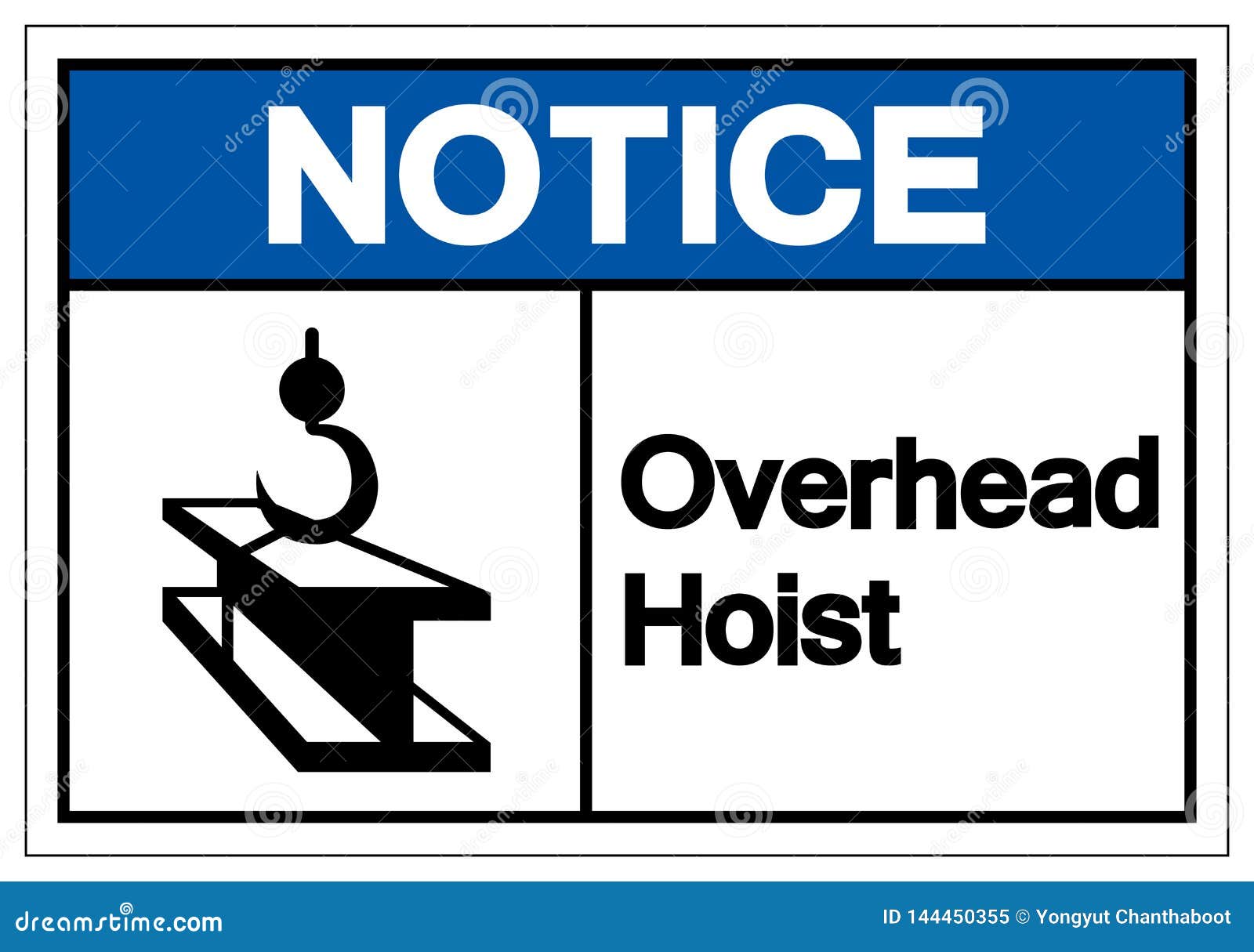Notice Overhead Cables Symbol Sign ,Vector Illustration, Isolate On ...