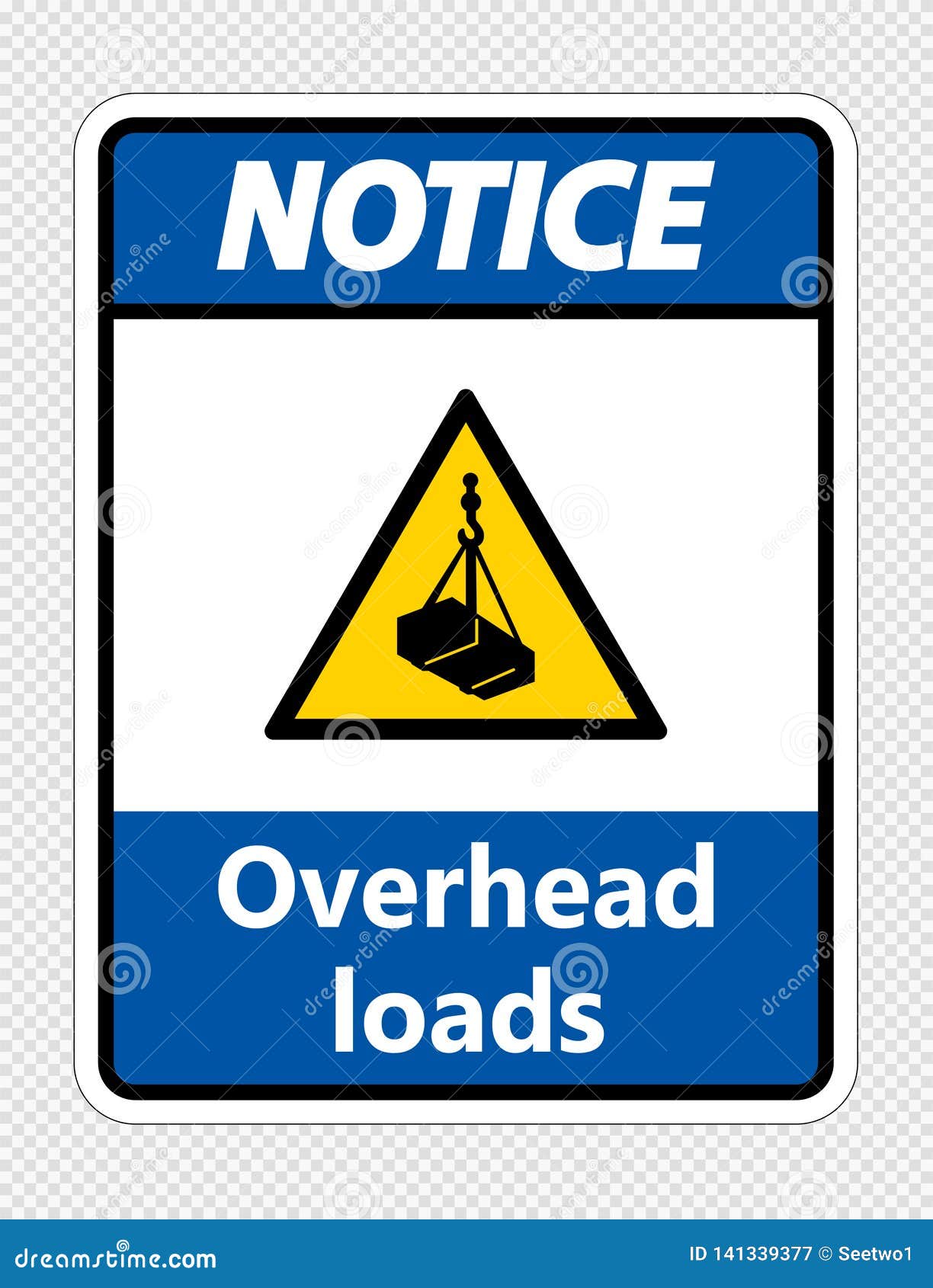 Notice Overhead Cables Symbol Sign ,Vector Illustration, Isolate On ...