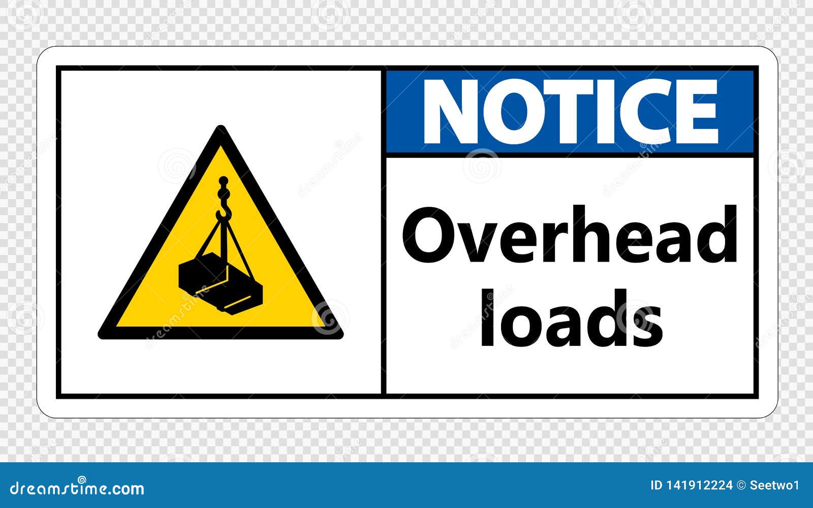Notice Overhead Cables Symbol Sign ,Vector Illustration, Isolate On ...