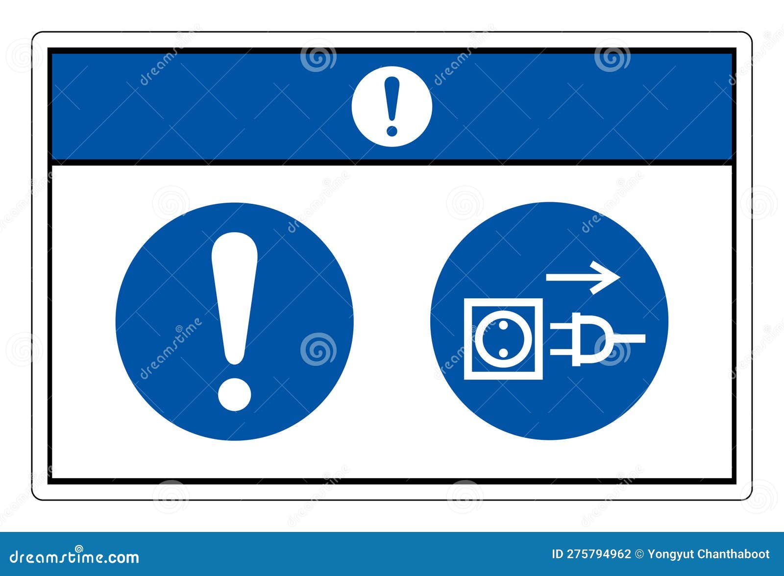 Notice Pull Plug Symbol Sign, Vector Illustration, Isolated on White ...