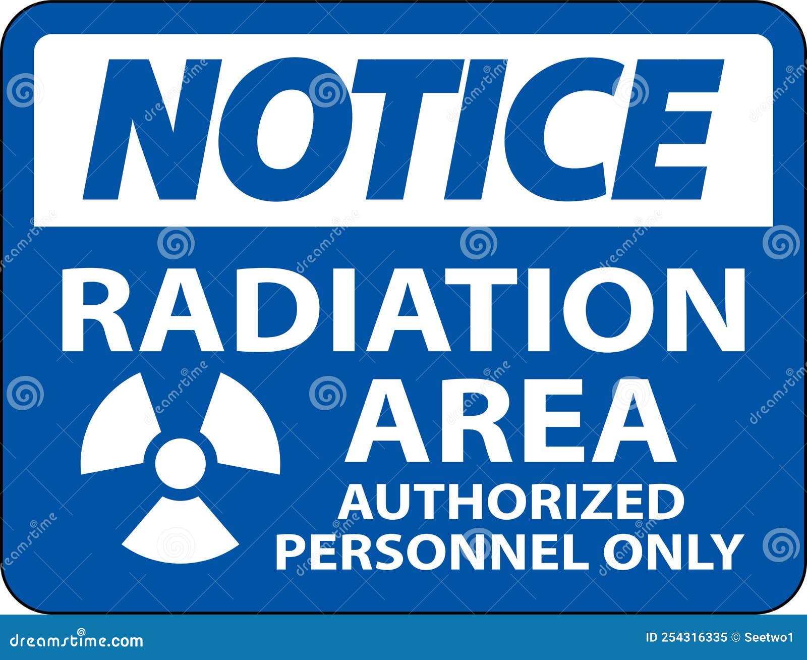 Notice Radiation Area Symbol Sign, Vector Illustration, Isolate On ...