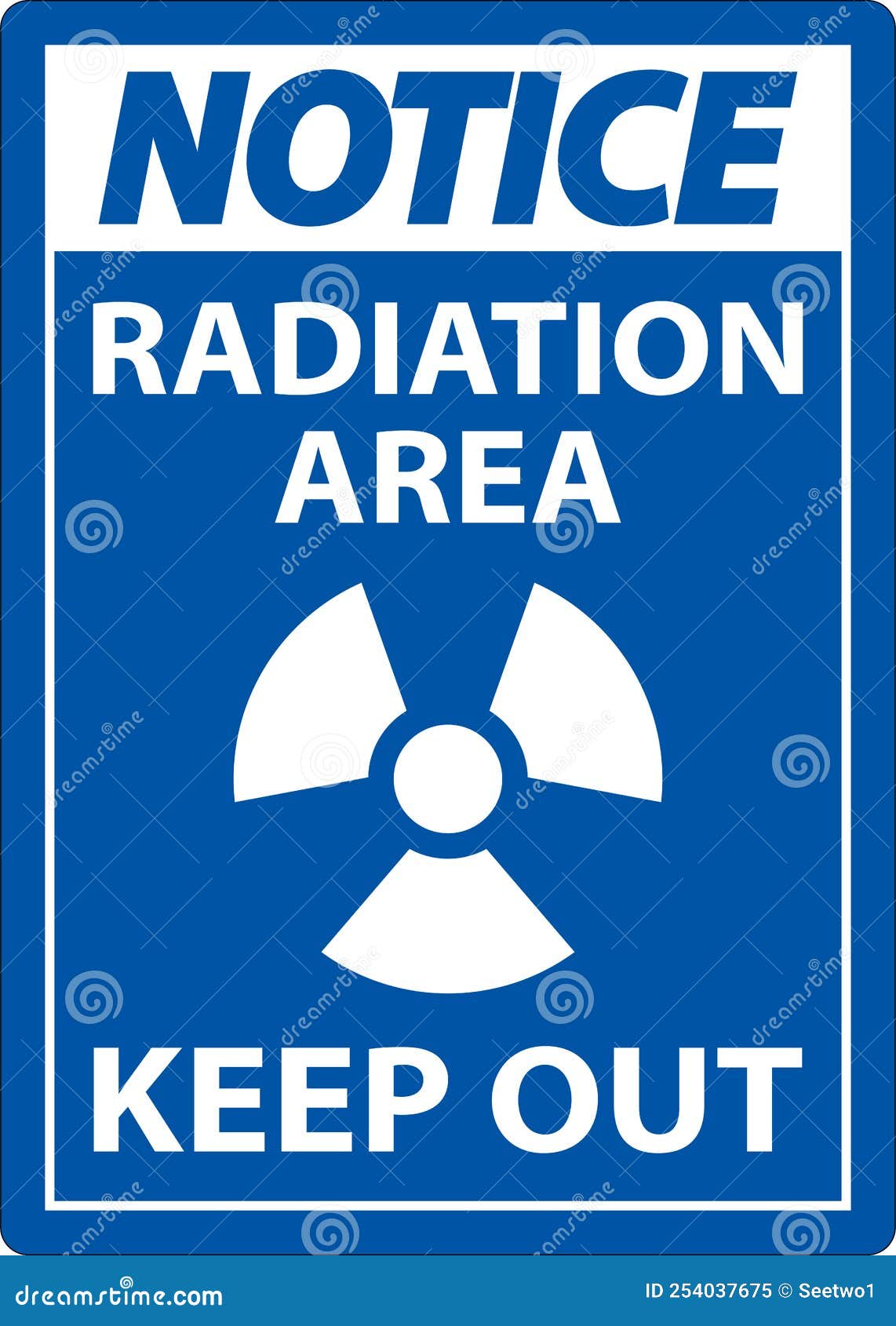 Notice Radiation Area Symbol Sign, Vector Illustration, Isolate On ...