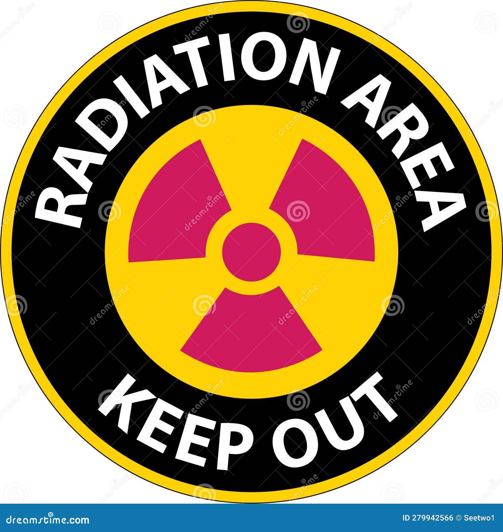 Notice Radiation Area Symbol Sign, Vector Illustration, Isolate On ...