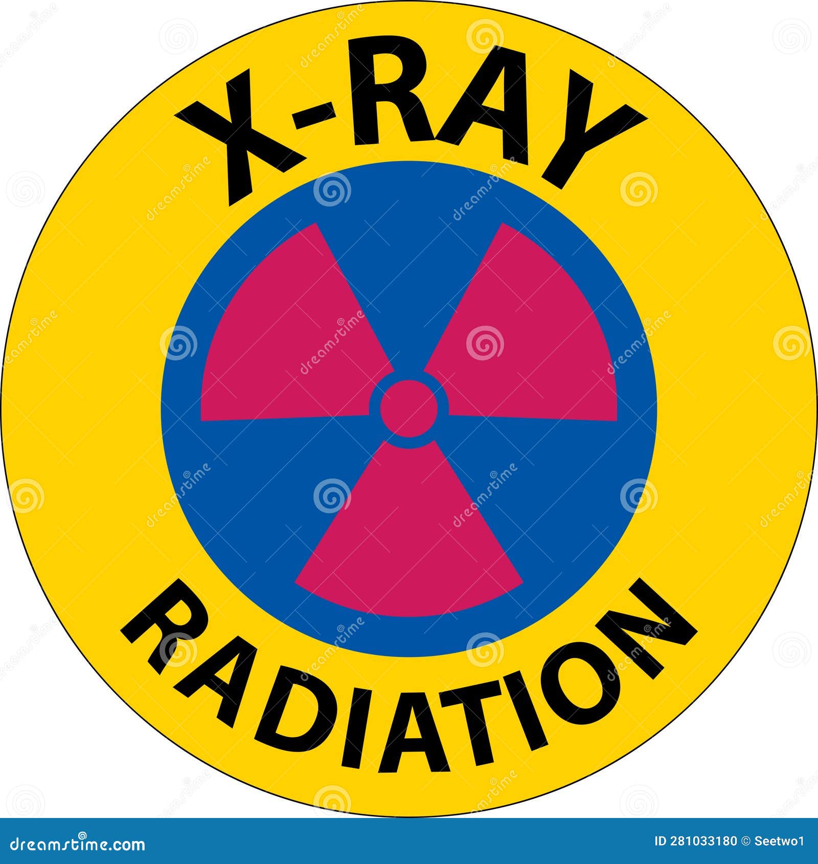 Notice X-Ray Radiation Sign on White Background Stock Vector ...