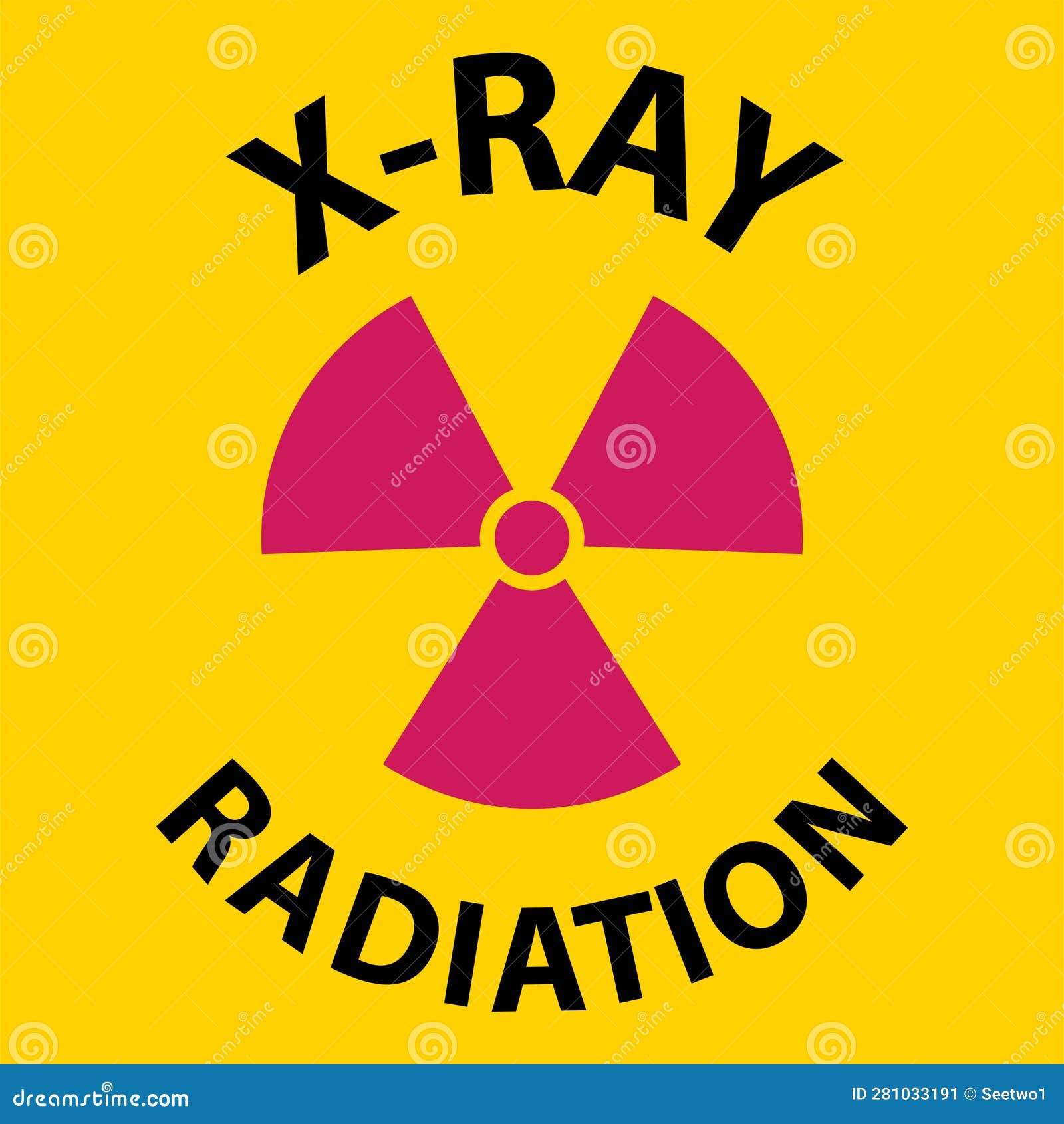 Notice X-Ray Radiation Sign on White Background Stock Vector ...