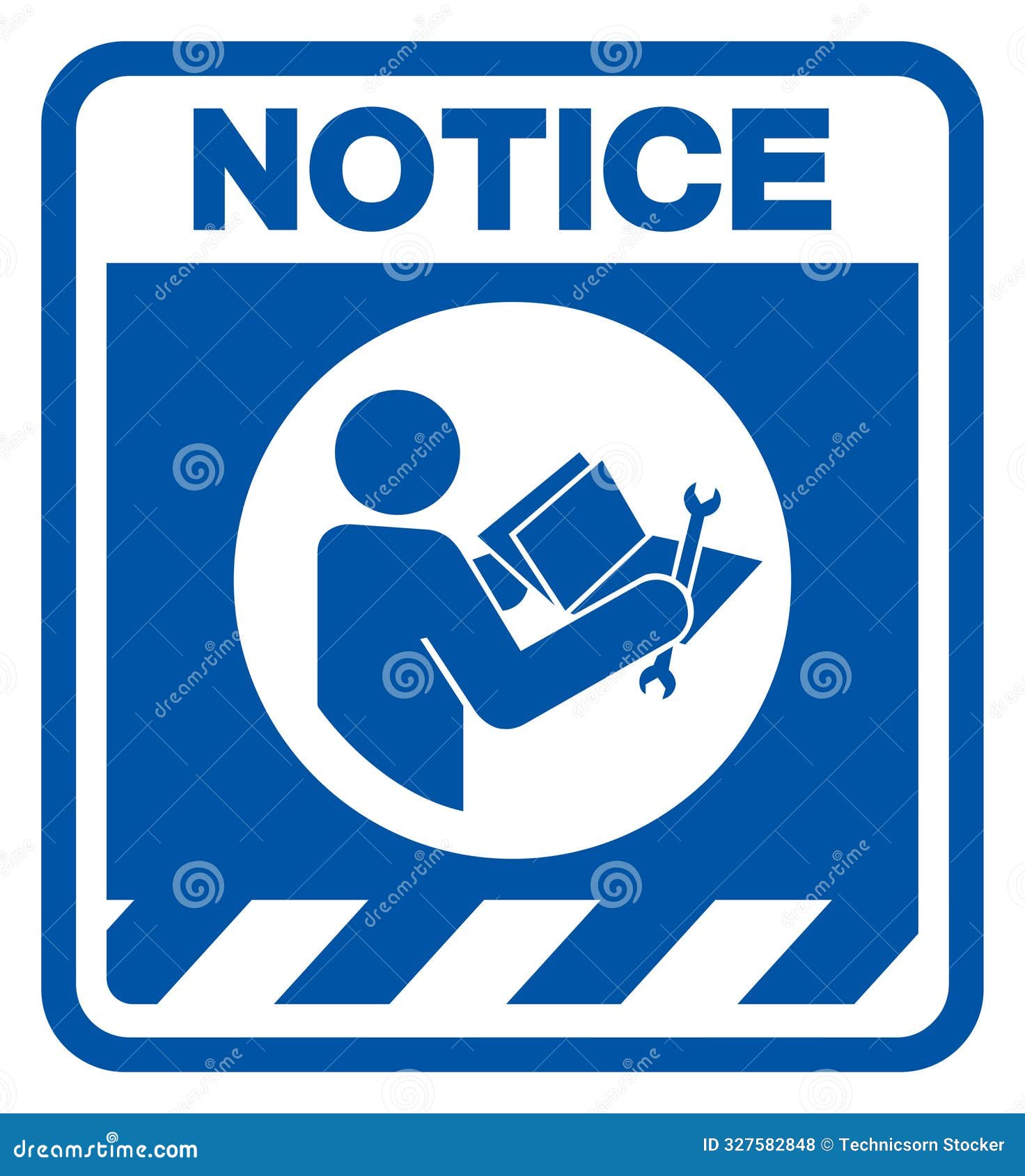 Notice Read Technical Manual Before Servicing Symbol Sign, Vector ...