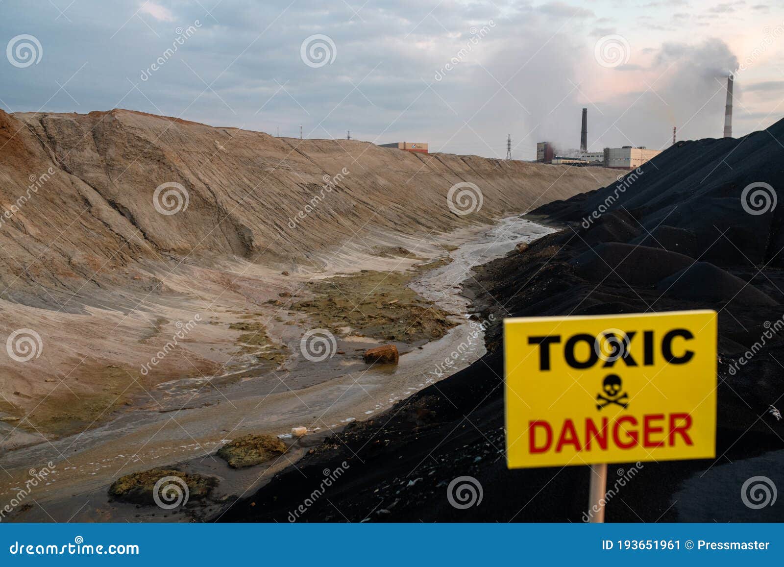Notice on Rectangular Yellow Board Announcing about Toxic and Dangerous ...