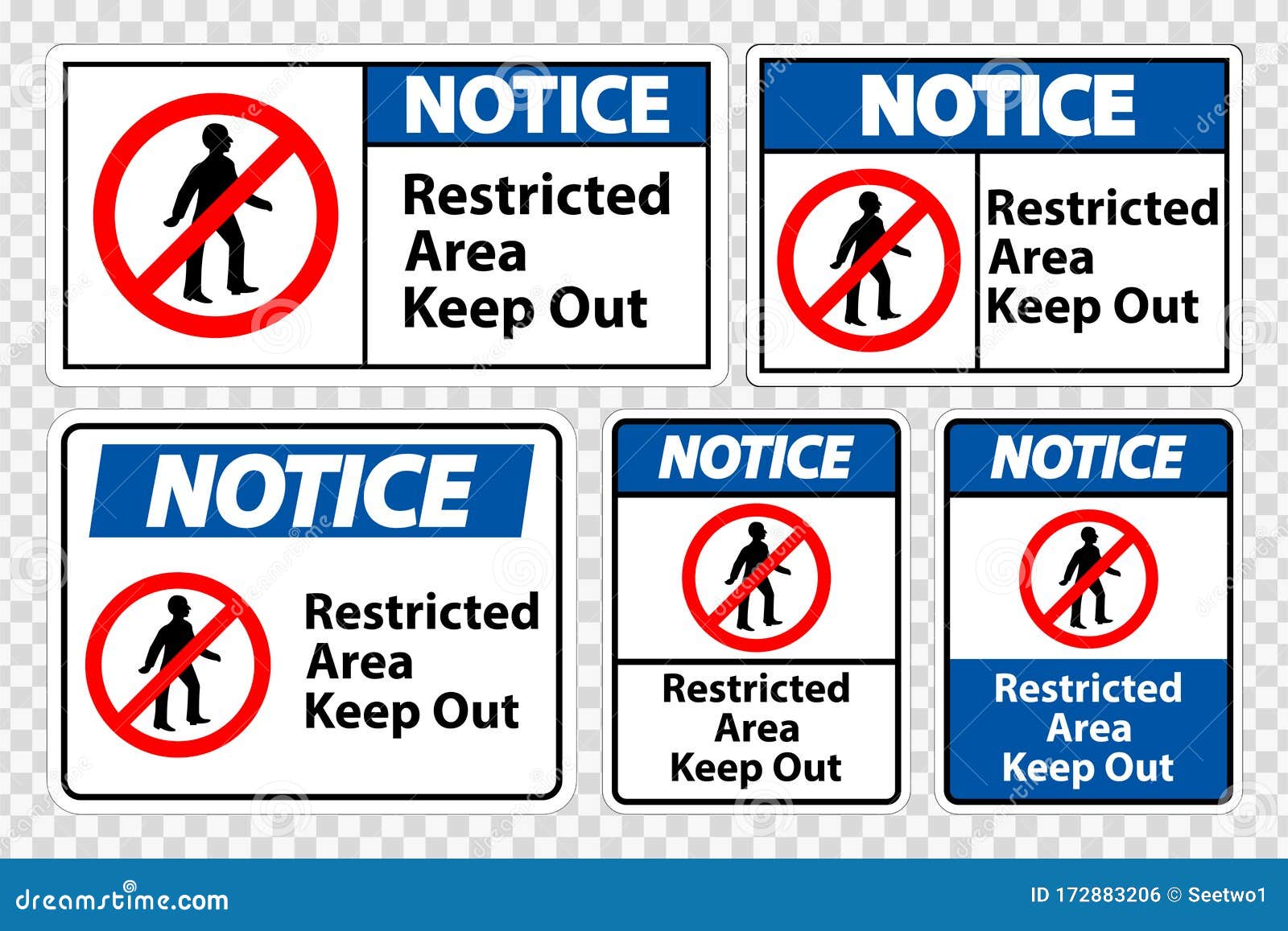 Notice Restricted Area Do Not Enter Tag Template Label Symbol Sign ...