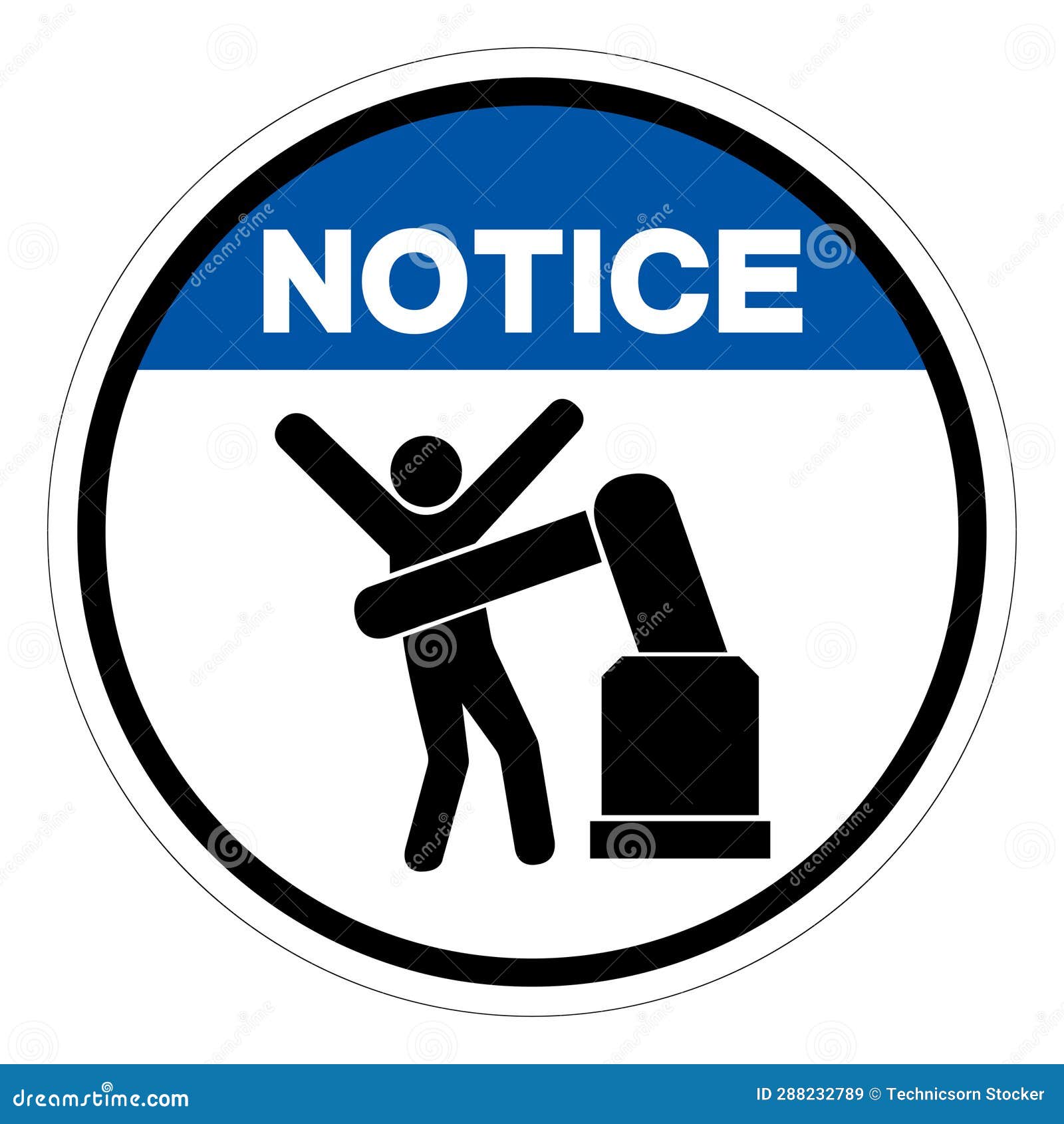 Notice Robot Symbol Sign, Vector Illustration, Isolate on White ...