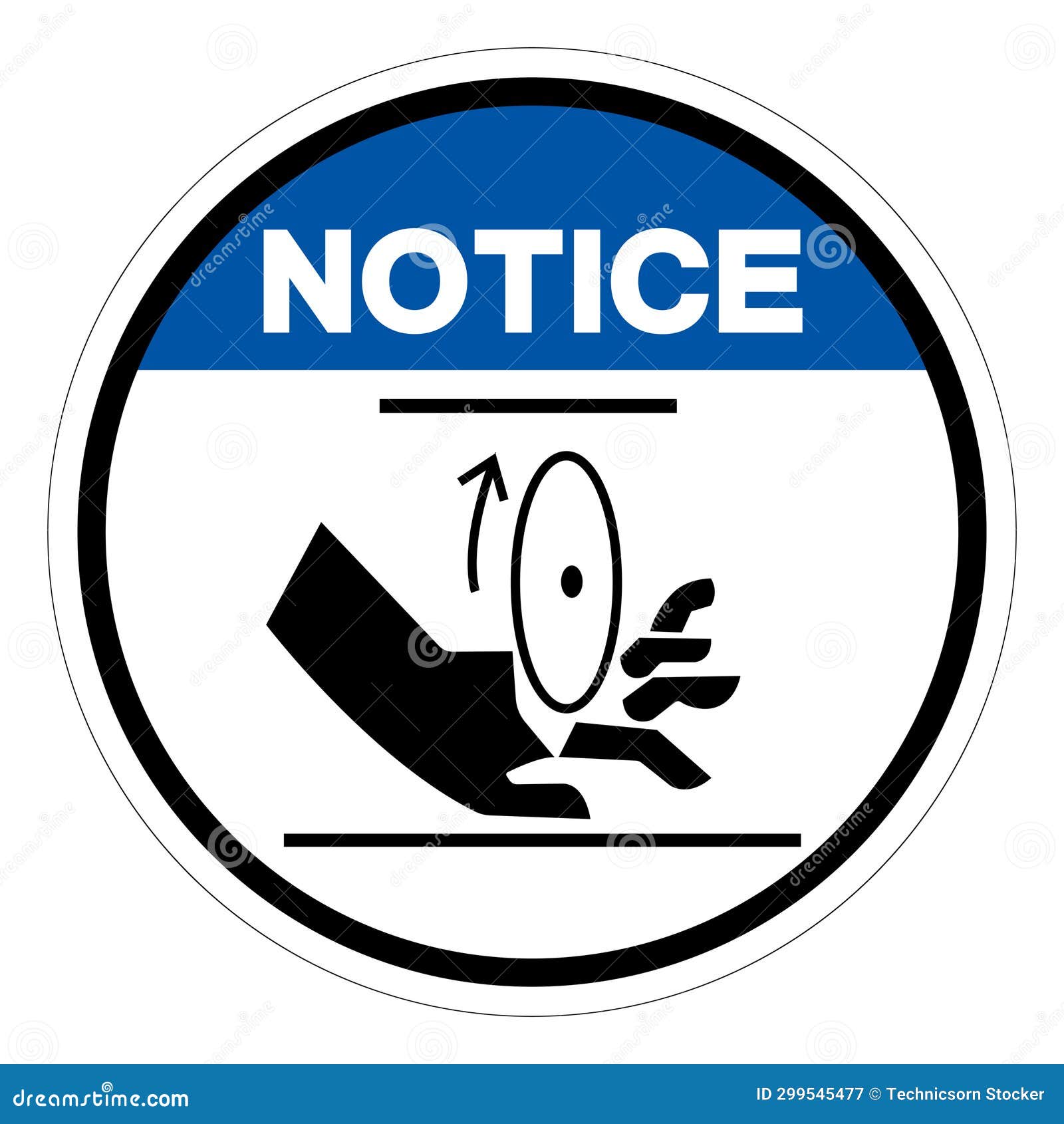 Notice Rotating Blade Symbol Sign, Vector Illustration, Isolate on ...