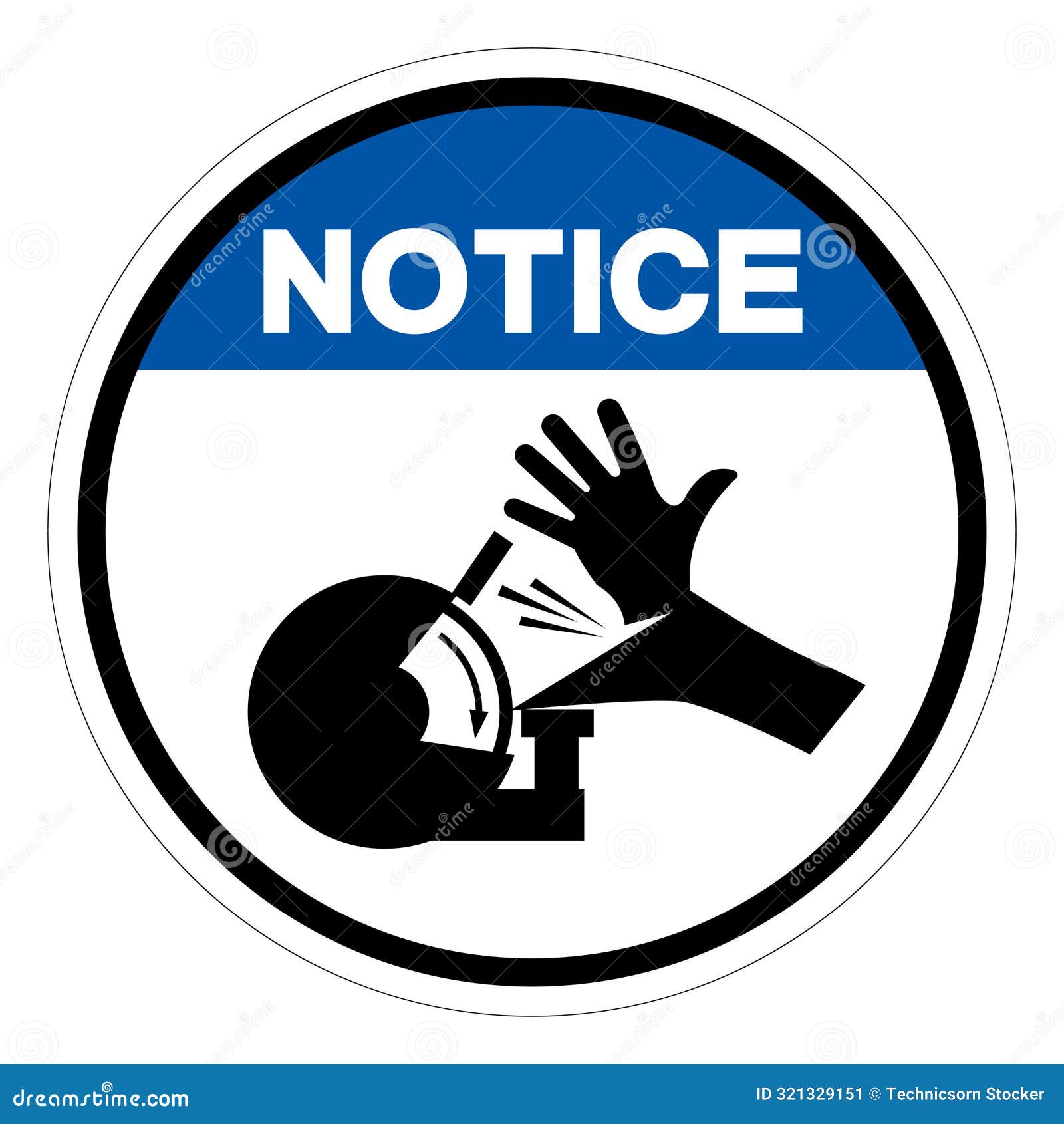 Notice Rotating Wheels Symbol Sign, Vector Illustration, Isolate on ...