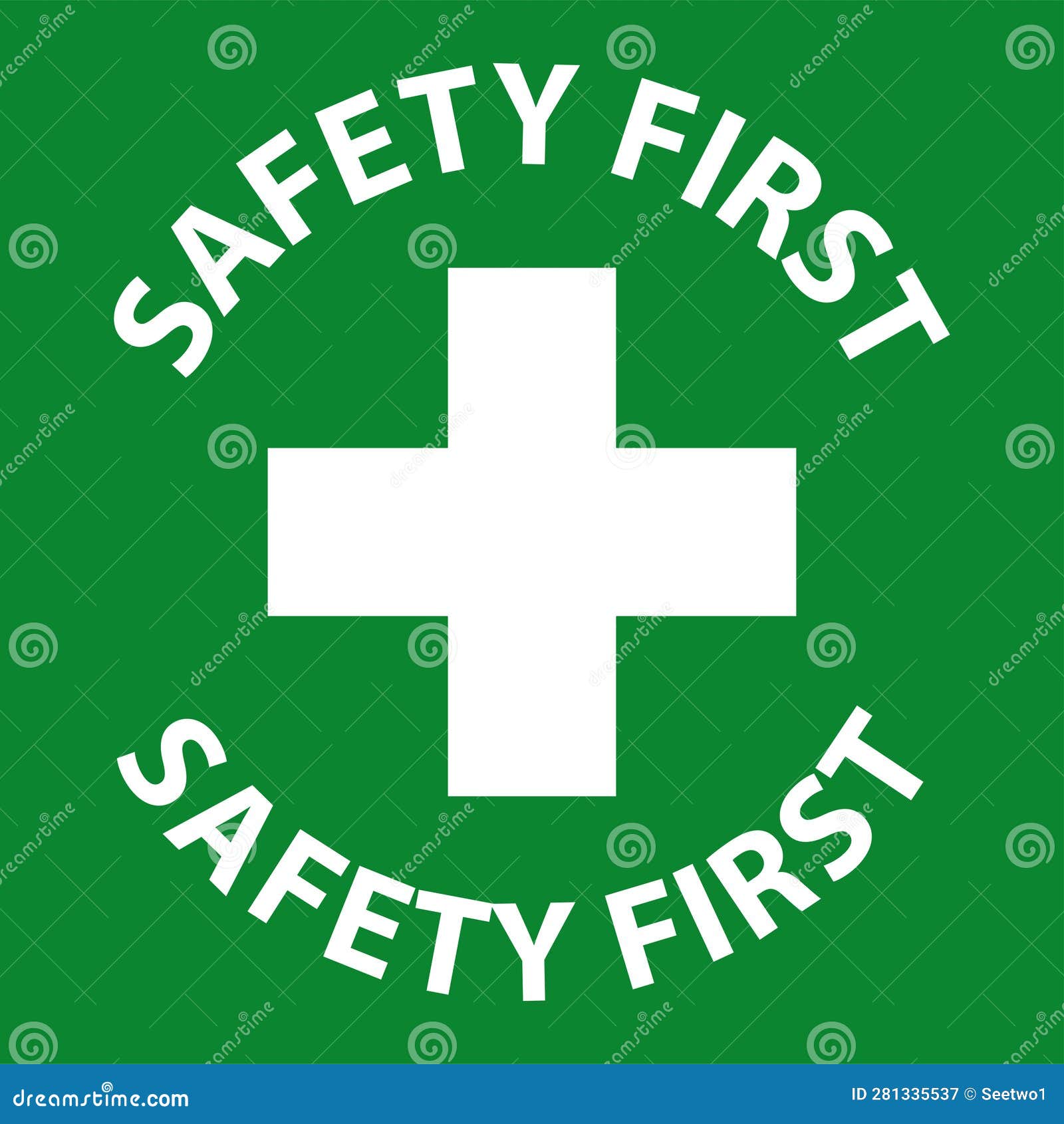 Notice Safety First Sign on White Background Stock Vector ...