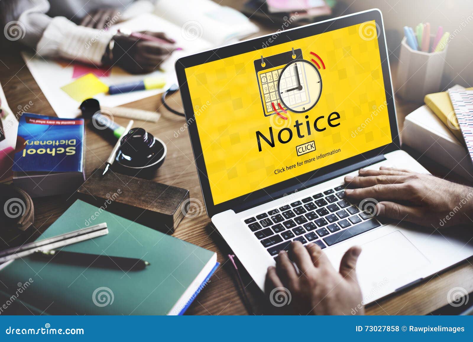 Notice Schedule Notes Important Task Concept Stock Photo - Image of ...