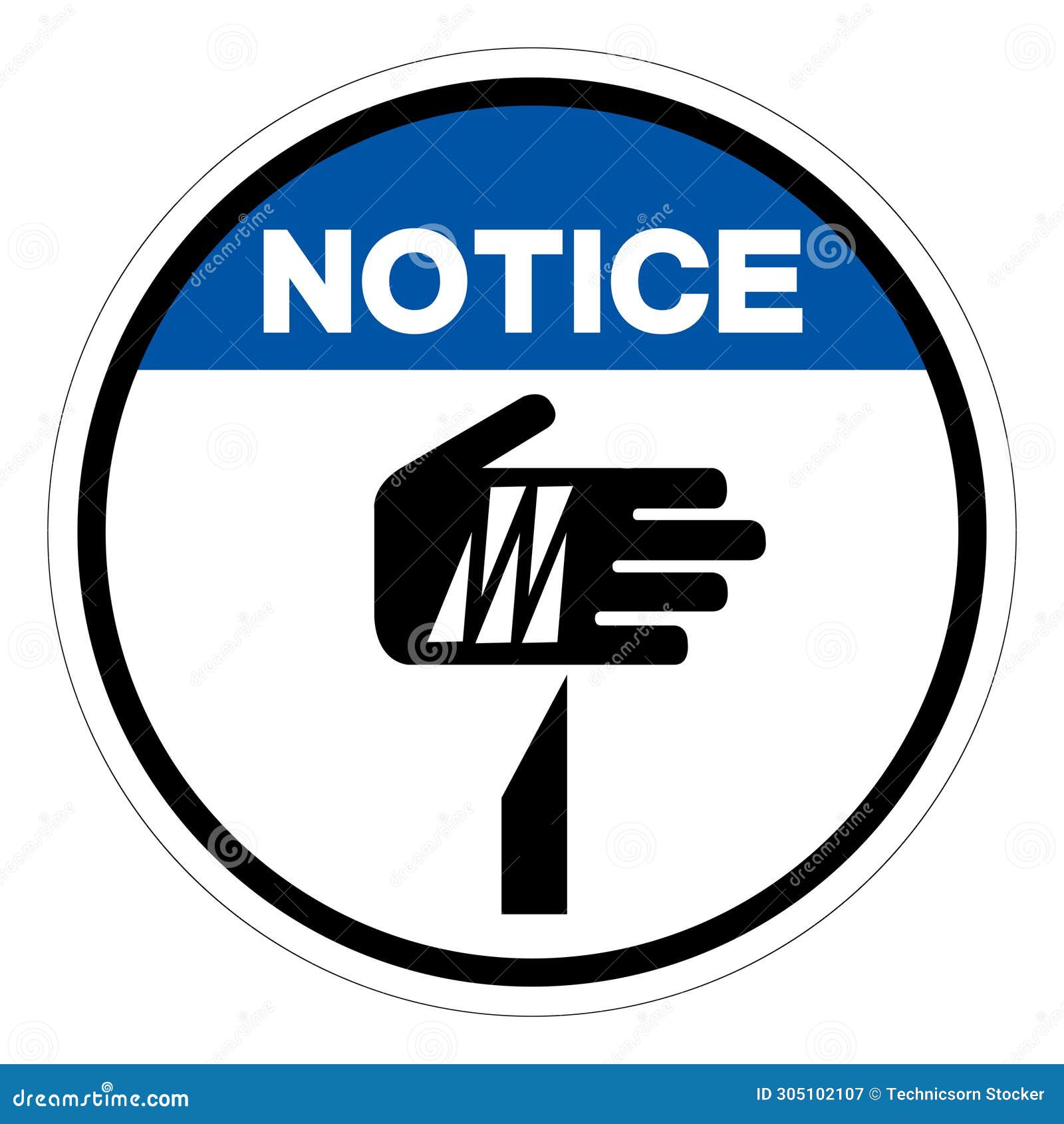 Notice Sharp Point Symbol Sign, Vector Illustration, Isolate on White ...