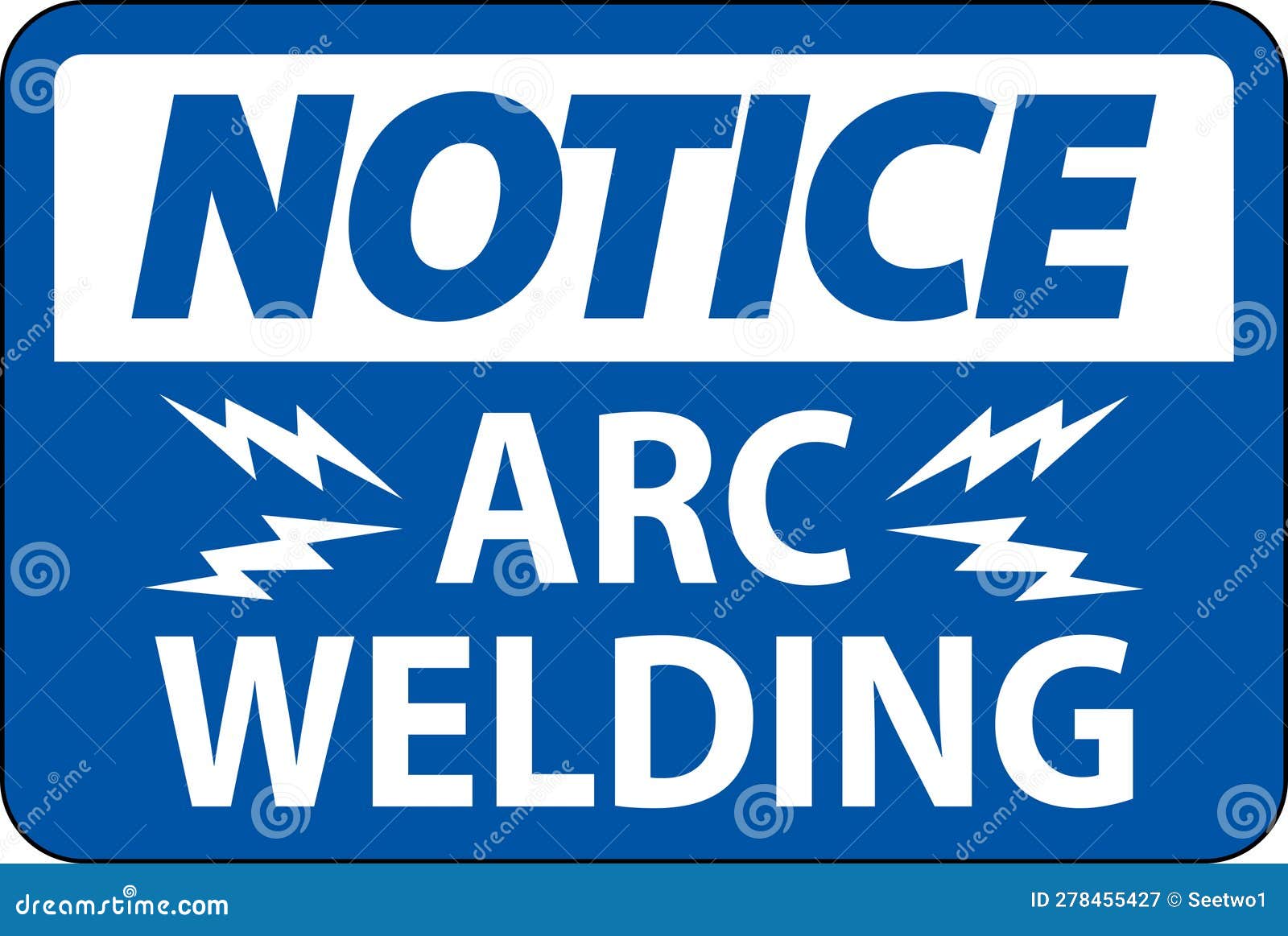 Notice Sign Arc Welding on White Background Stock Vector - Illustration ...