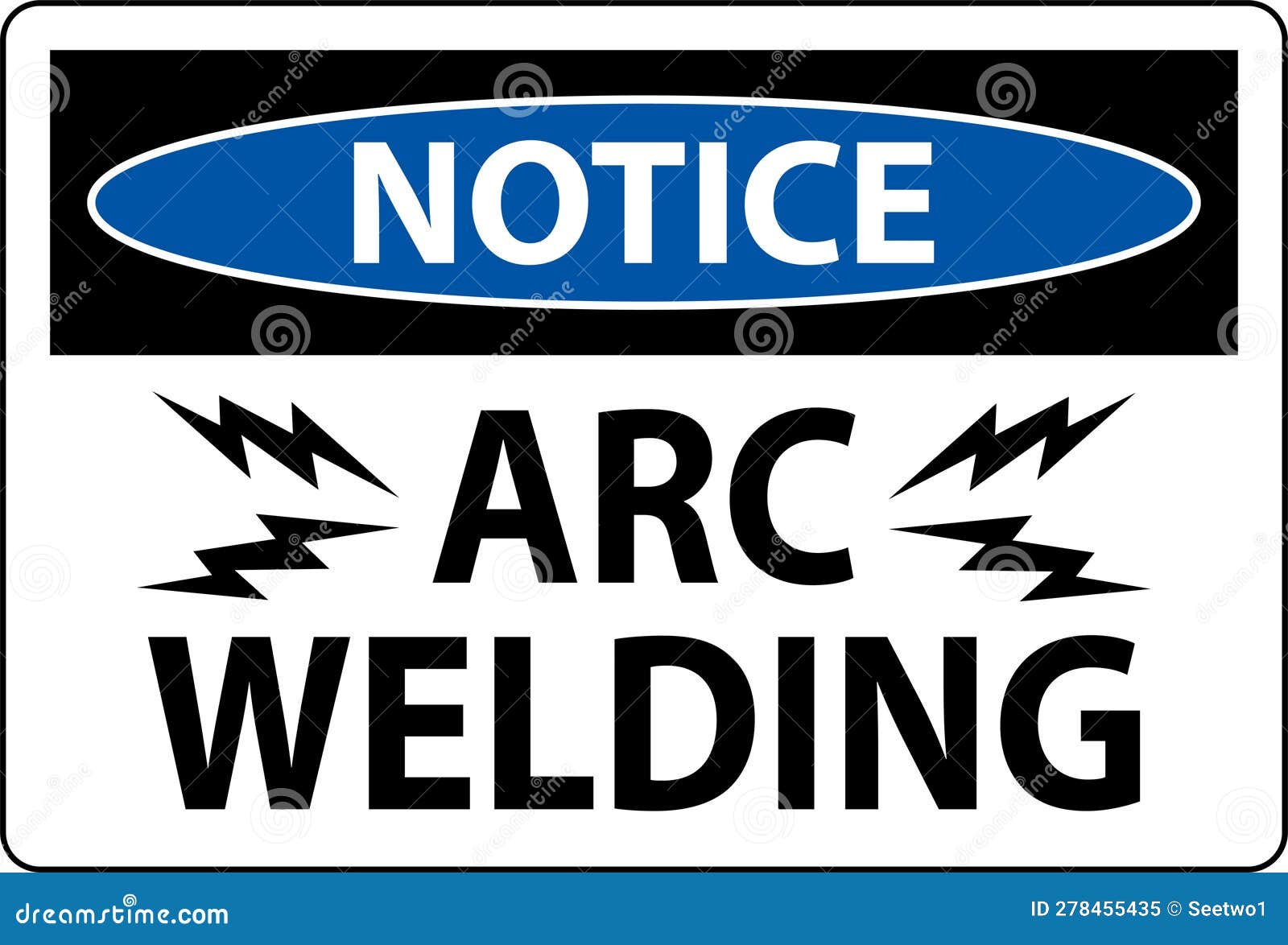 Notice Sign Arc Welding on White Background Stock Vector - Illustration ...