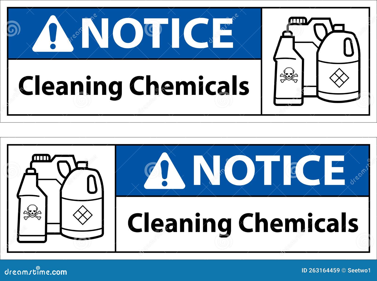 Notice Cleaning Chemicals Symbol Sign, Vector Illustration, Isolate On ...